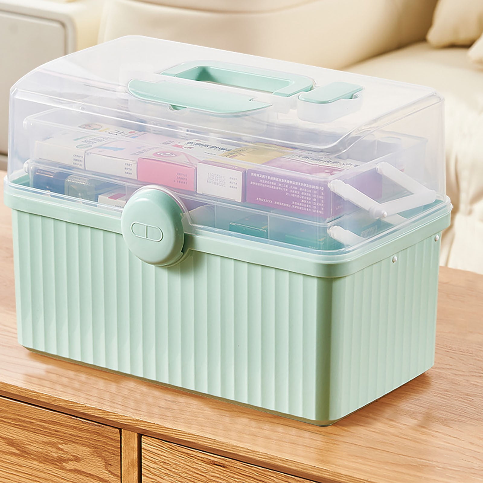 TASTAN Medicine Box, Large Capacity Multi-Layer Medicine Organizer Box ...