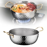 TASTAN Ramen Cooker, Hammered Stainless Steel Noodle Pot - 5Qt Korean ...