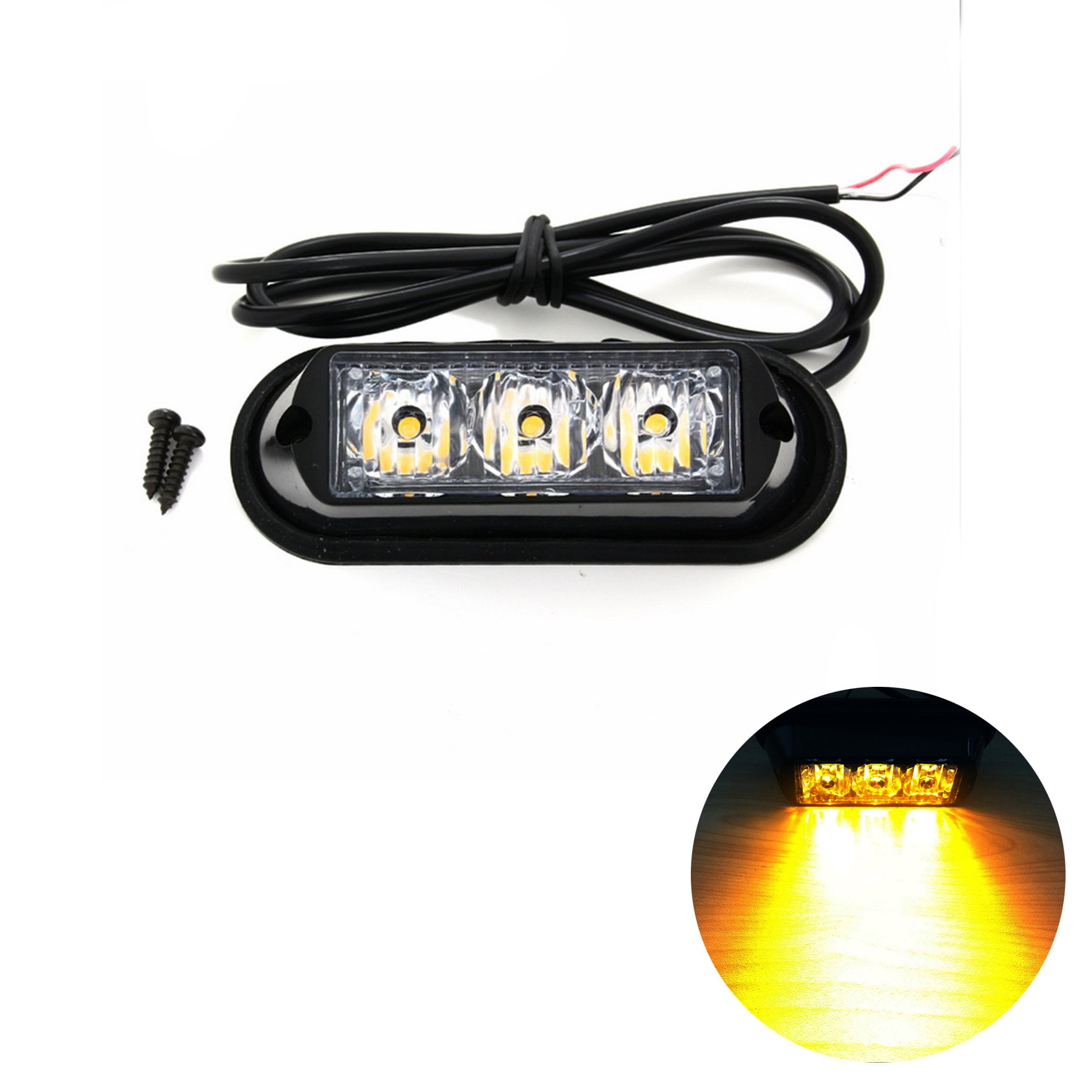 TASWK 3-LED Bulb Strobe FlashingLights for Trucks Cars DRL Daytime ...