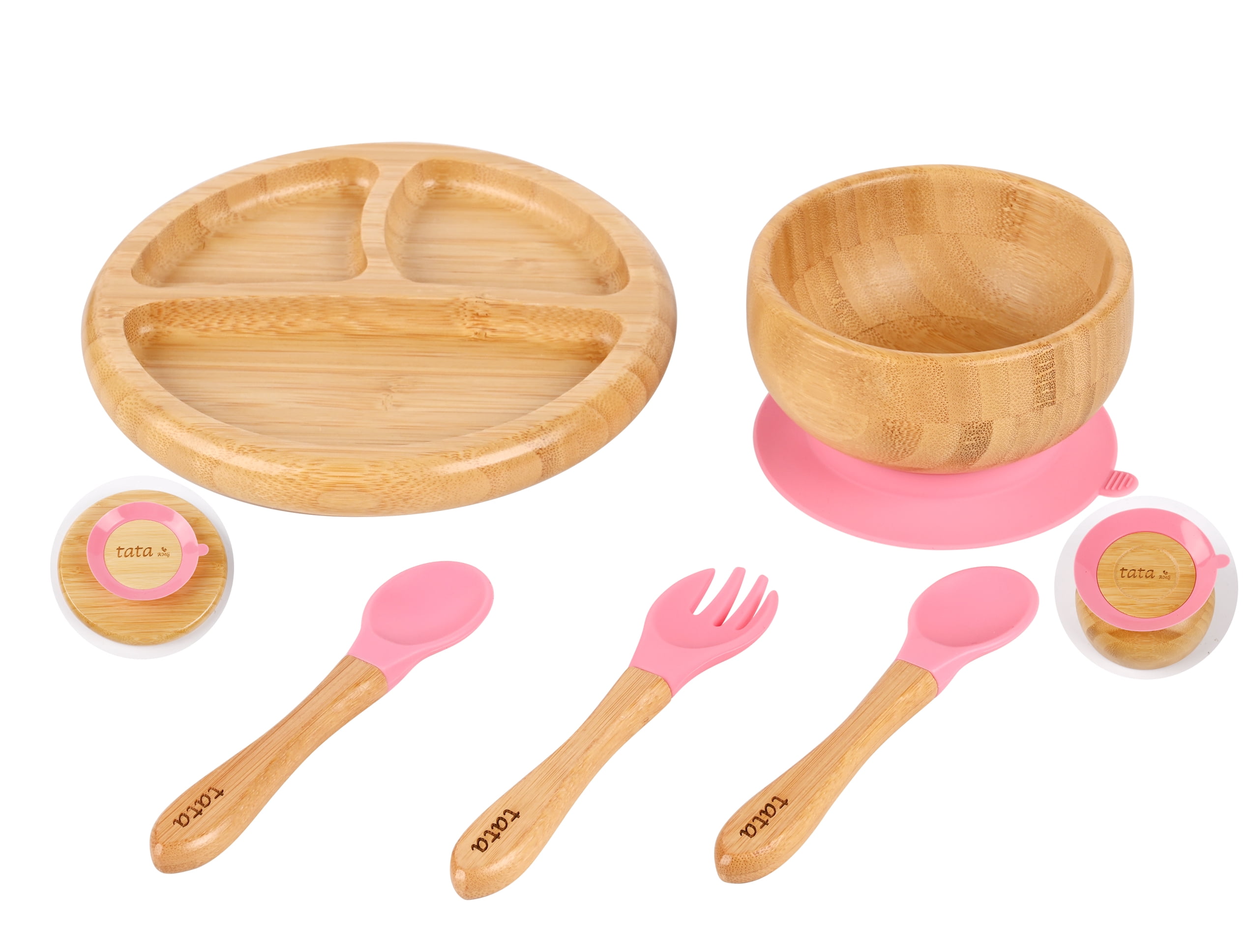 Baby Bowl Bamboo Baby Suction Bowl & Spoon Set - Non-Slip Weaning Bowl ...