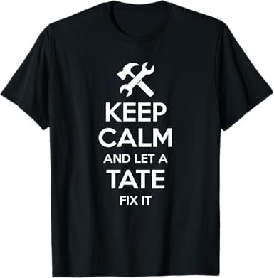 TATE Funny Surname Birthday Family Tree Reunion Gift Idea T-Shirt ...