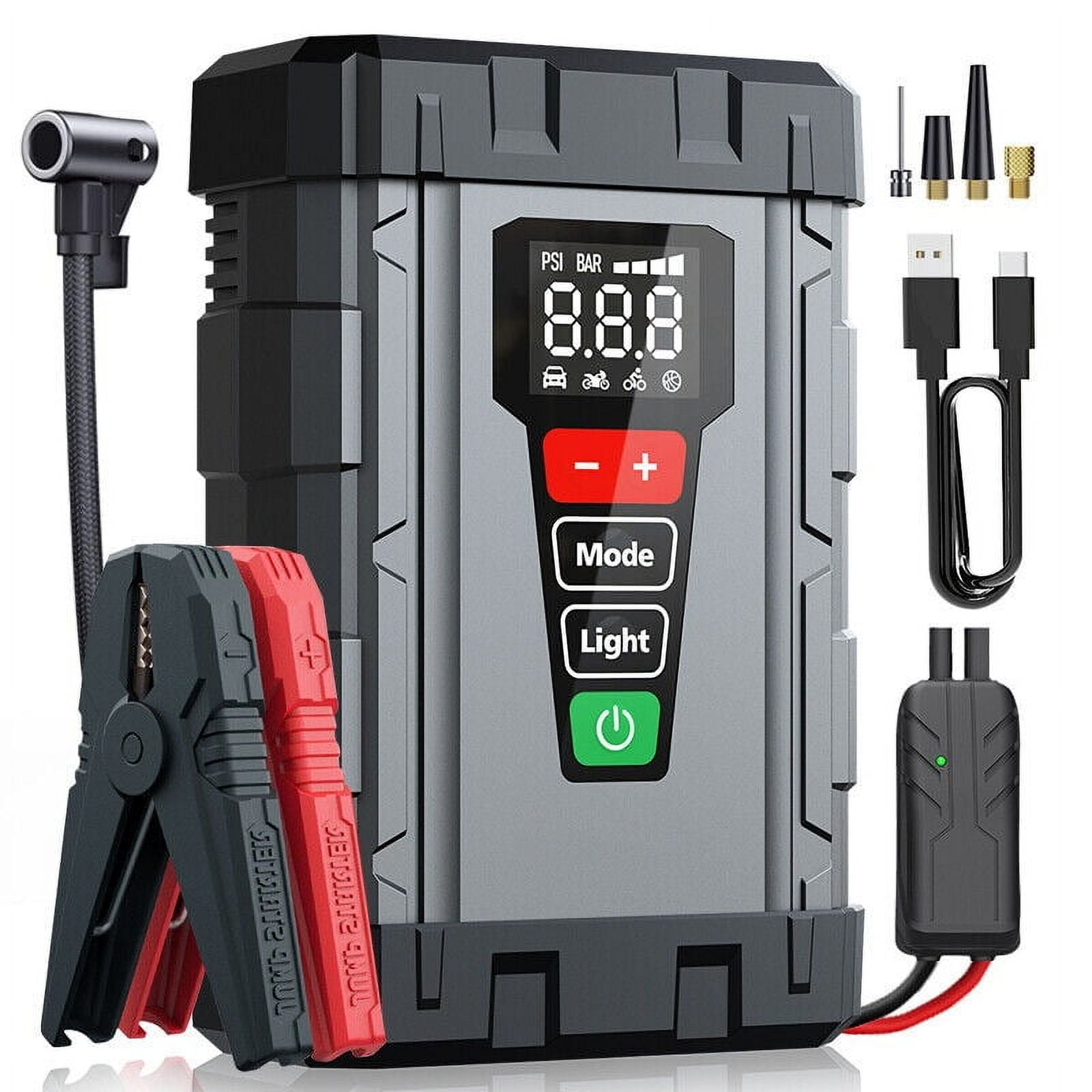 TATOODAA X7 Car Jump Starter with Air Compressor 12V 99800mAh Battery ...
