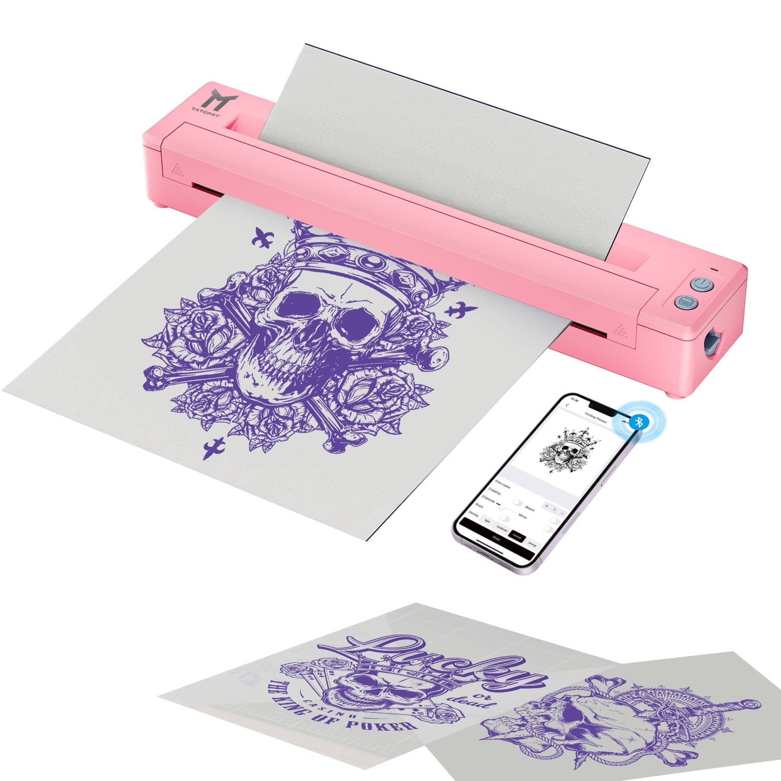 TATOPRT P19 Tattoo Stencil Printer Thermal Bluetooth Wireless Portable ...