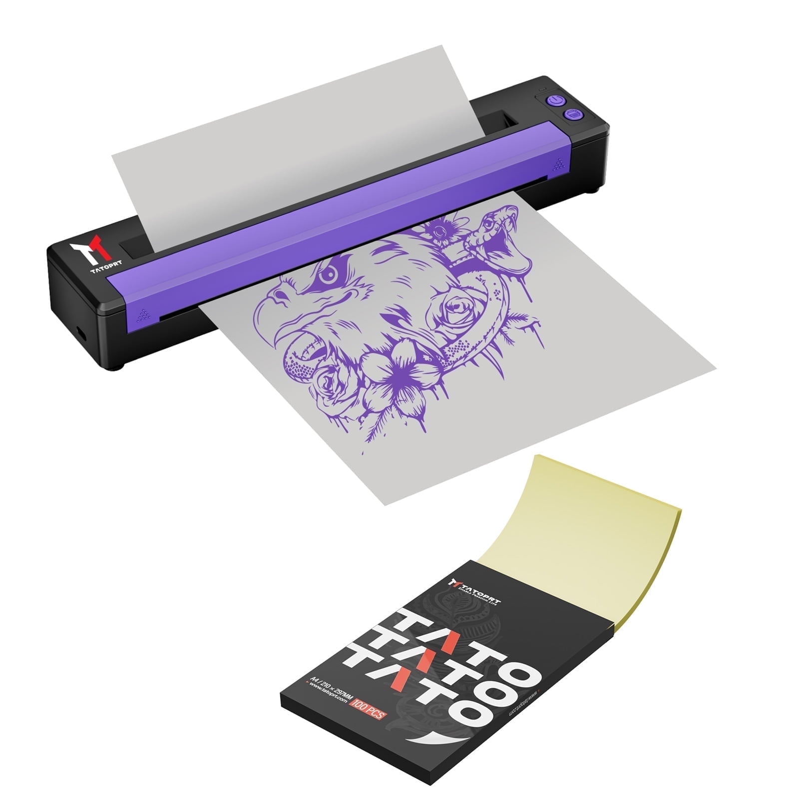 TATOPRT P19 Tattoo Stencil Printer Wireless Bluetooth Thermal Temporary ...