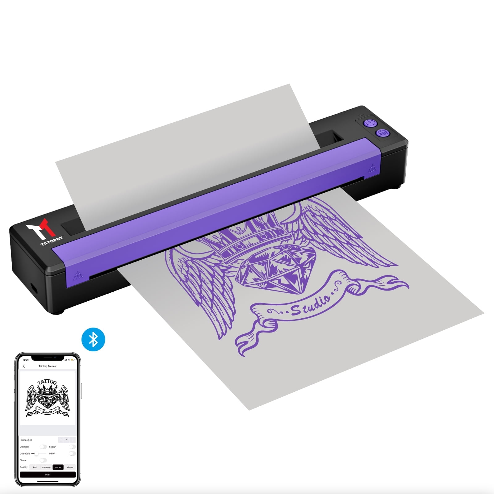 TATOPRT Upgraded Tattoo Stencil Printer, Wireless Thermal Tattoo ...