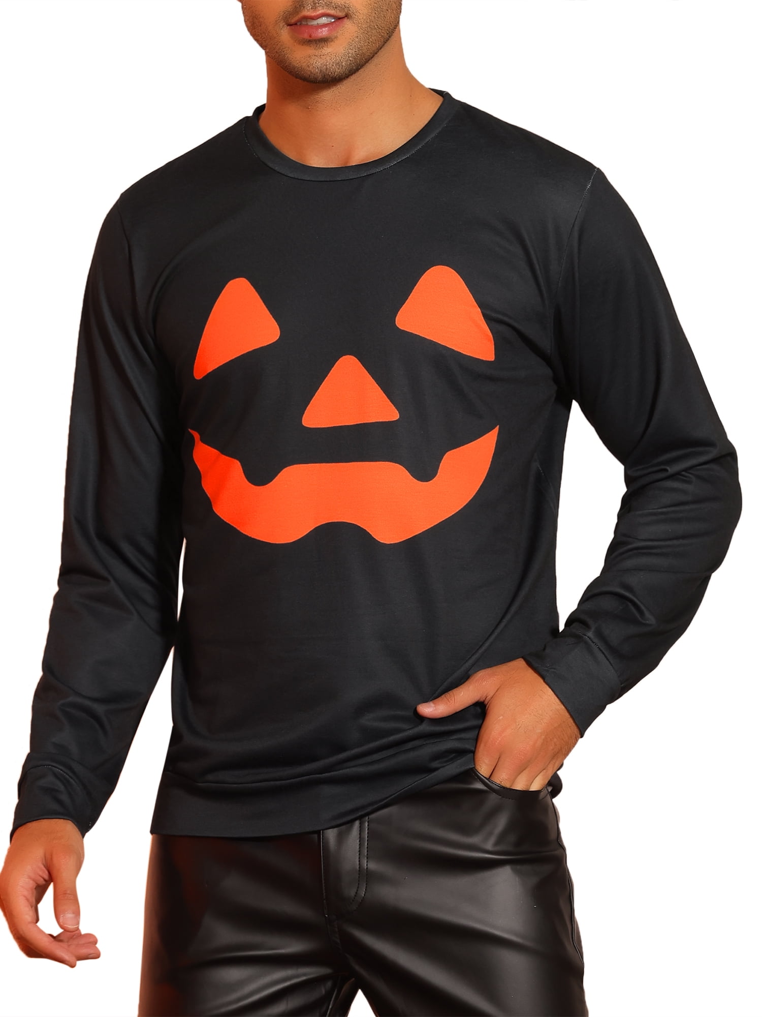 INSPIRE CHIC Pumpkin Printed Sweatshirt for Men's Long Sleeves ...
