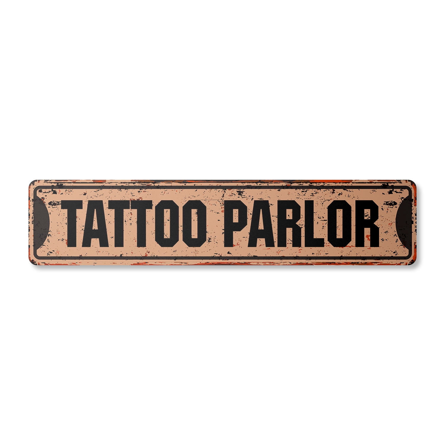 TATTOO PARLOR Vintage Plastic Street Sign artist parlour tattooist ink ...