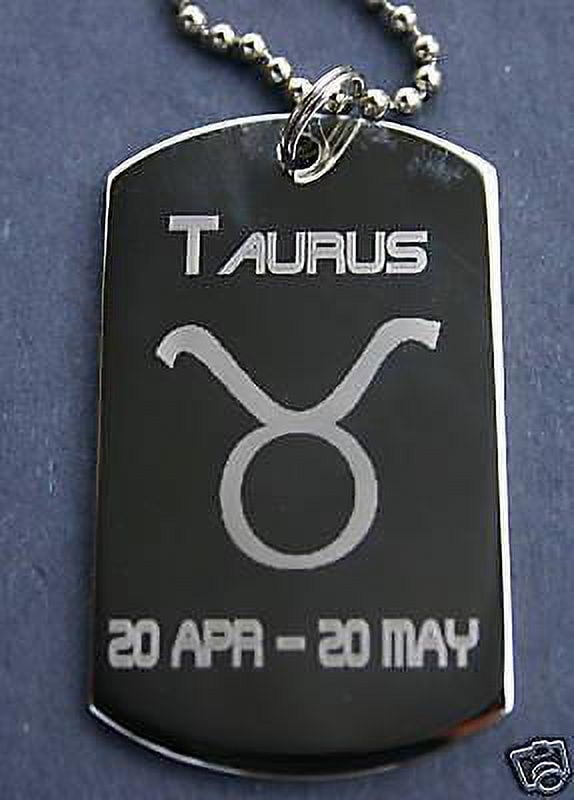 TAURUS ZODIAC SIGN TRAITS DOG TAG NECKLACE PENDANT - Walmart.com
