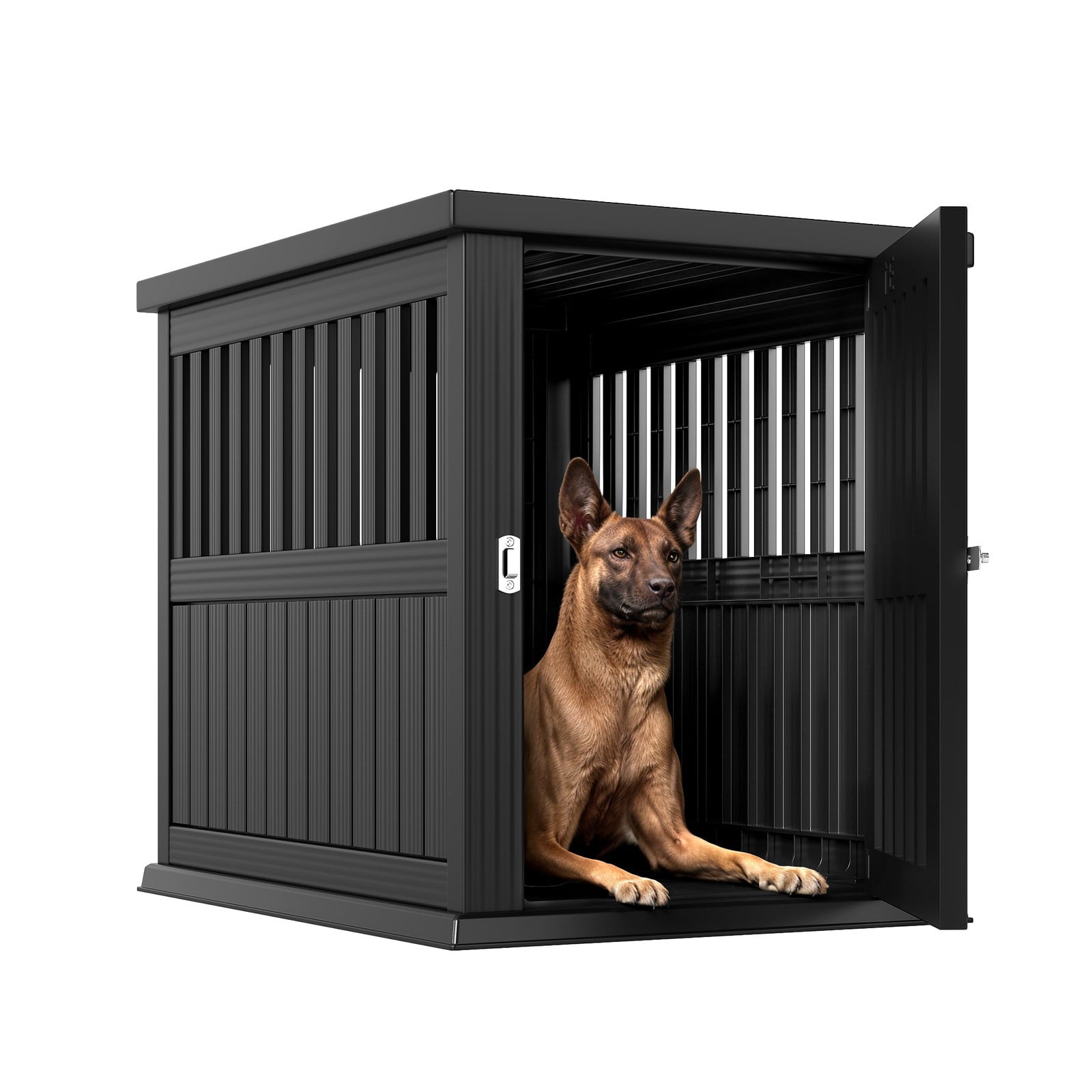 TAUS Plastic Dog Crate for Small and Medium Dogs, Indoor Kennel with ...
