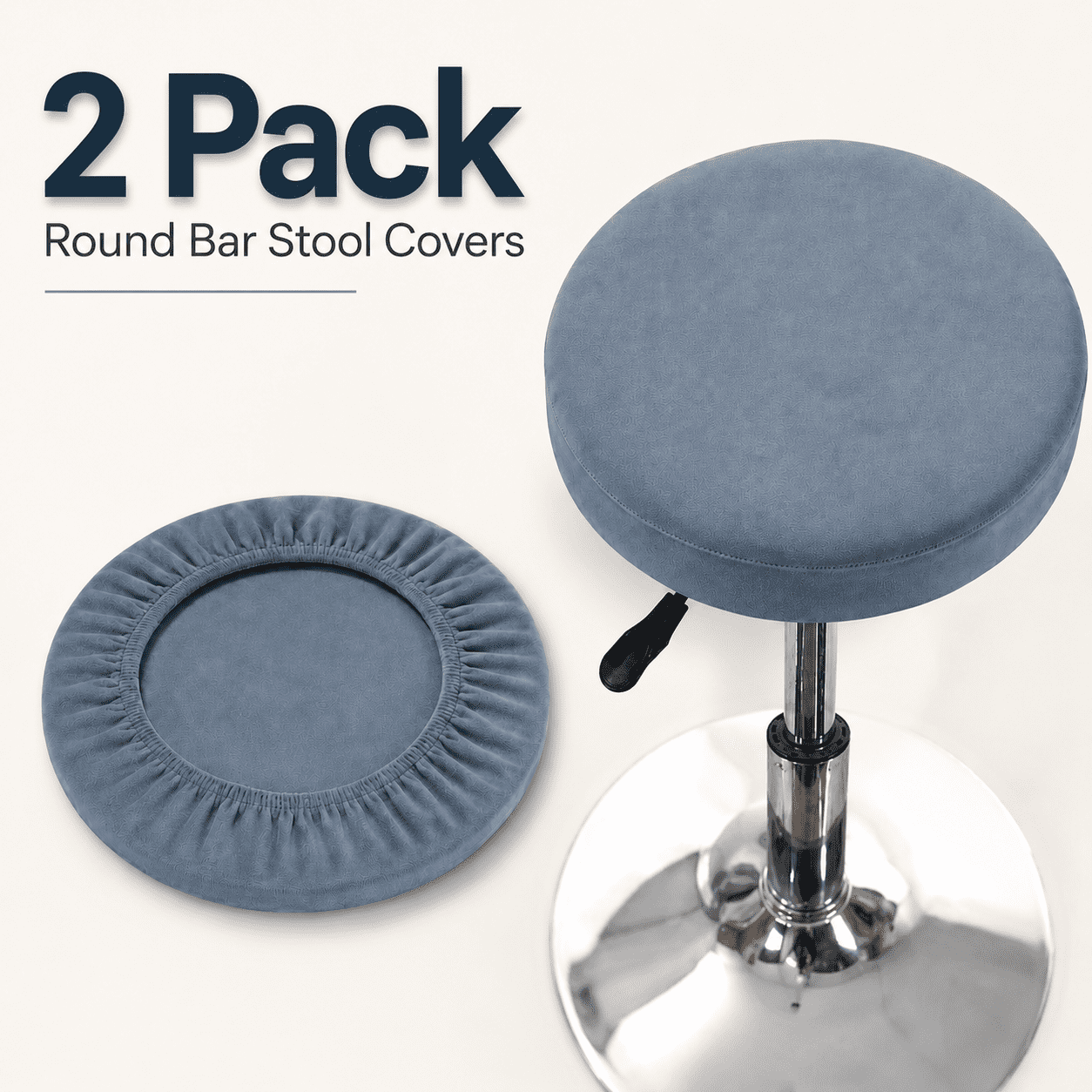 TAVENE 2 Pack Bar Stool Covers Round Stool Covers with Elastic Bands ...
