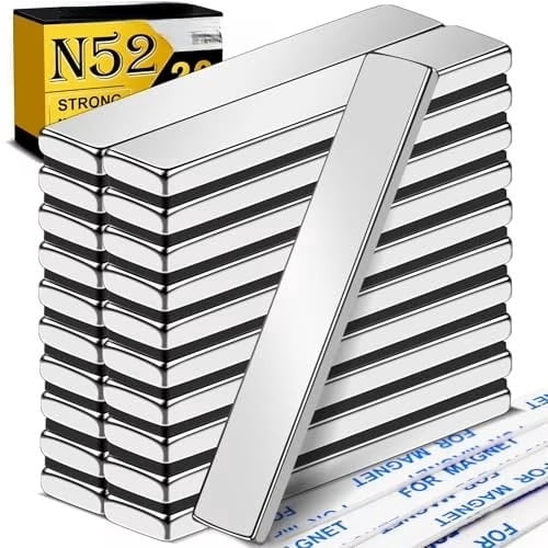 TAVENE 20 Pack N52 Powerful Neodymium Bar Magnets 60x10x3mm Heavy Duty ...