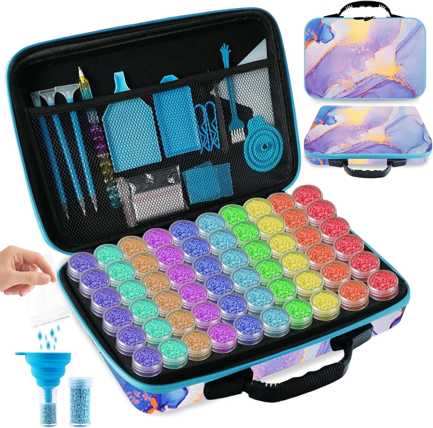 TAVOLOZZA Diamond Art Storage Case, 60 Slots, Diamond Painting ...