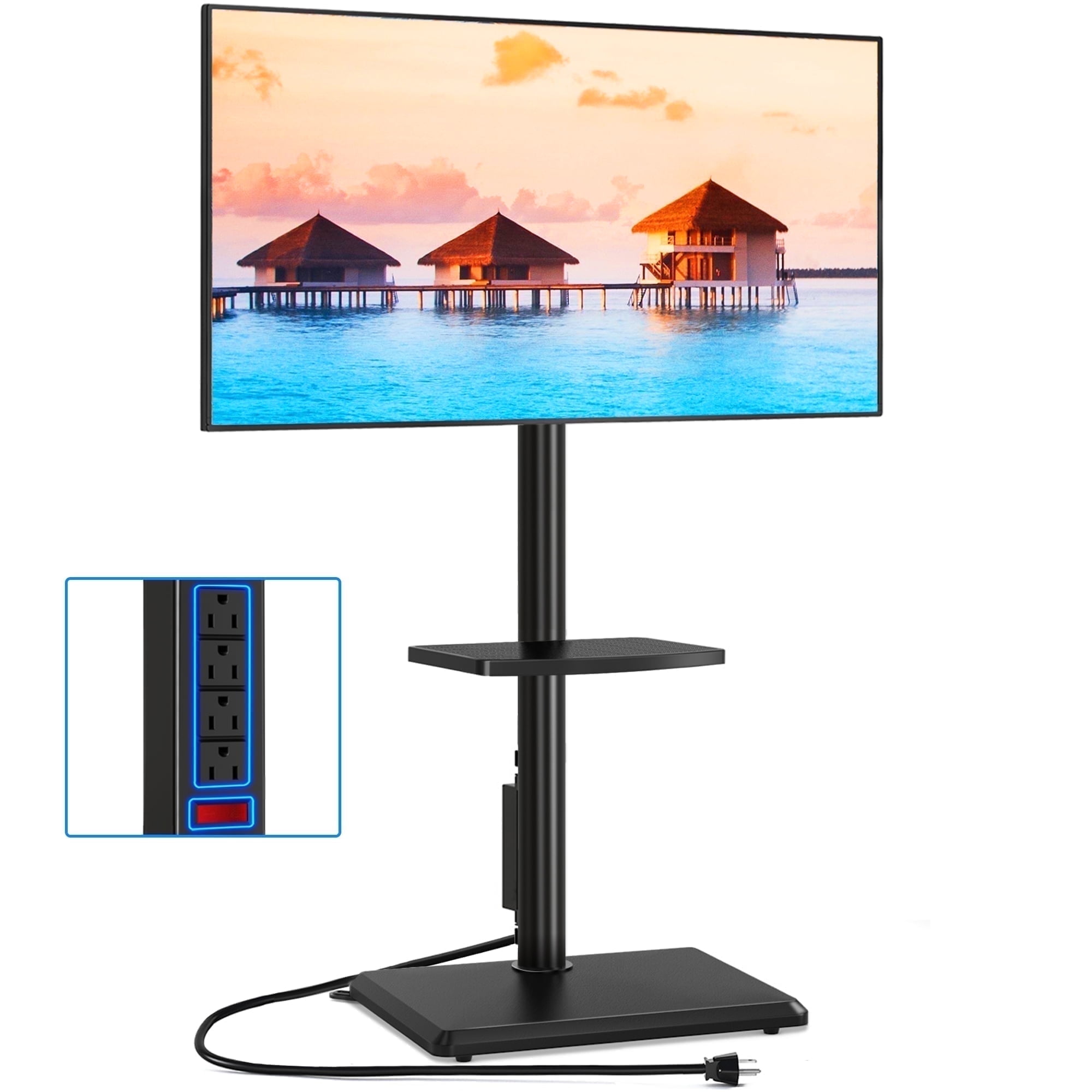 TAVR Furniture Floor TV Stand with Power Outlet for 32 to 60 inch ...