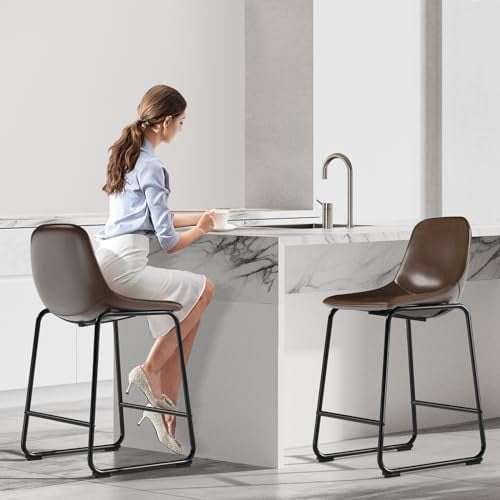 TAVR Furniture Counter Stools Set of 2, 24 inch Counter Height Bar ...