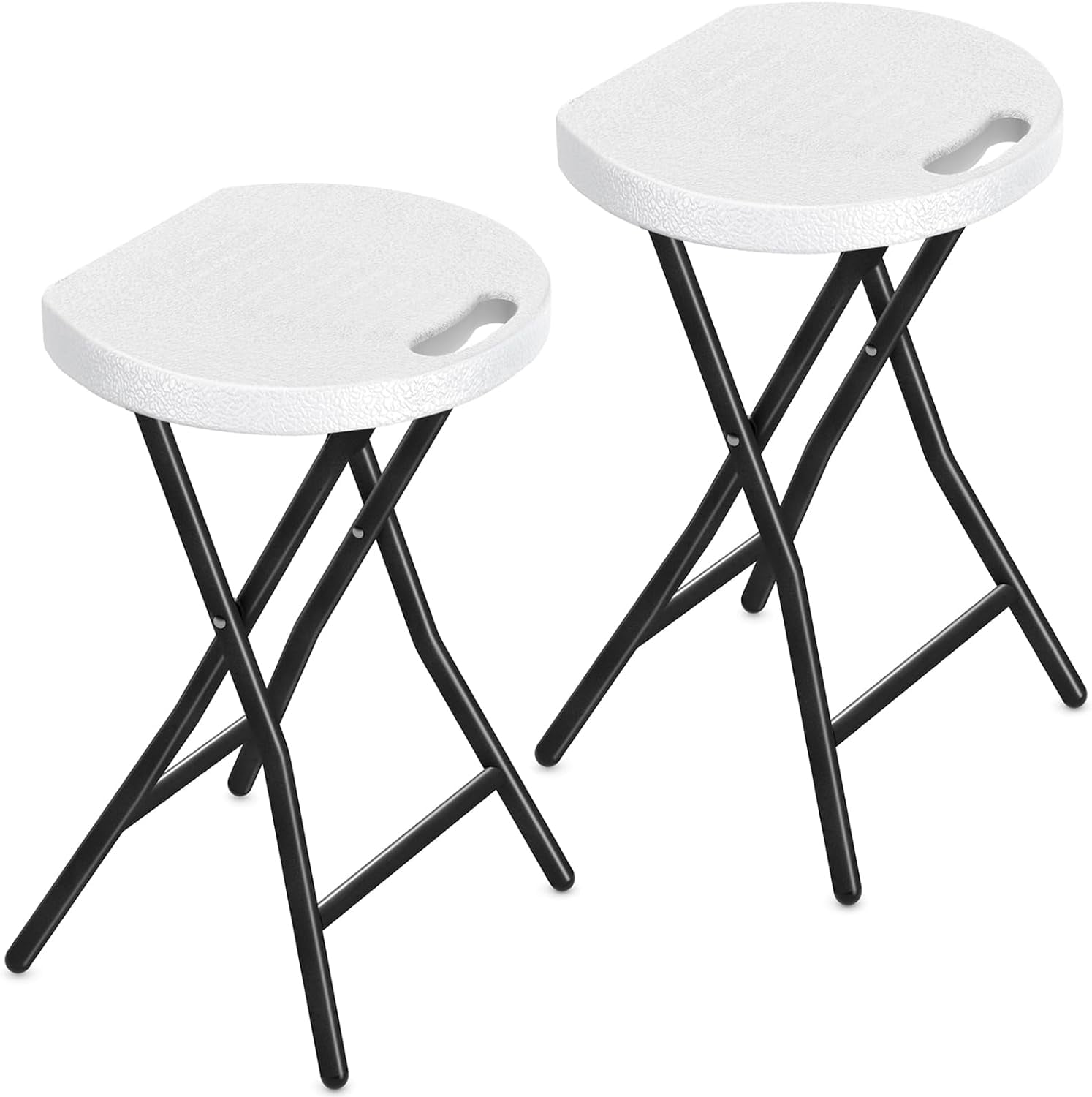 Furniture Portable Folding Chair with Handle, Heavy Duty Round Fold ...