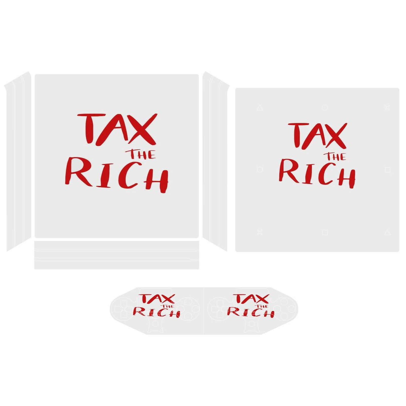 TAX THE RICH RED LETTERING PS4/PS4 Pro/PS4 Slim Skin Sticker For ...