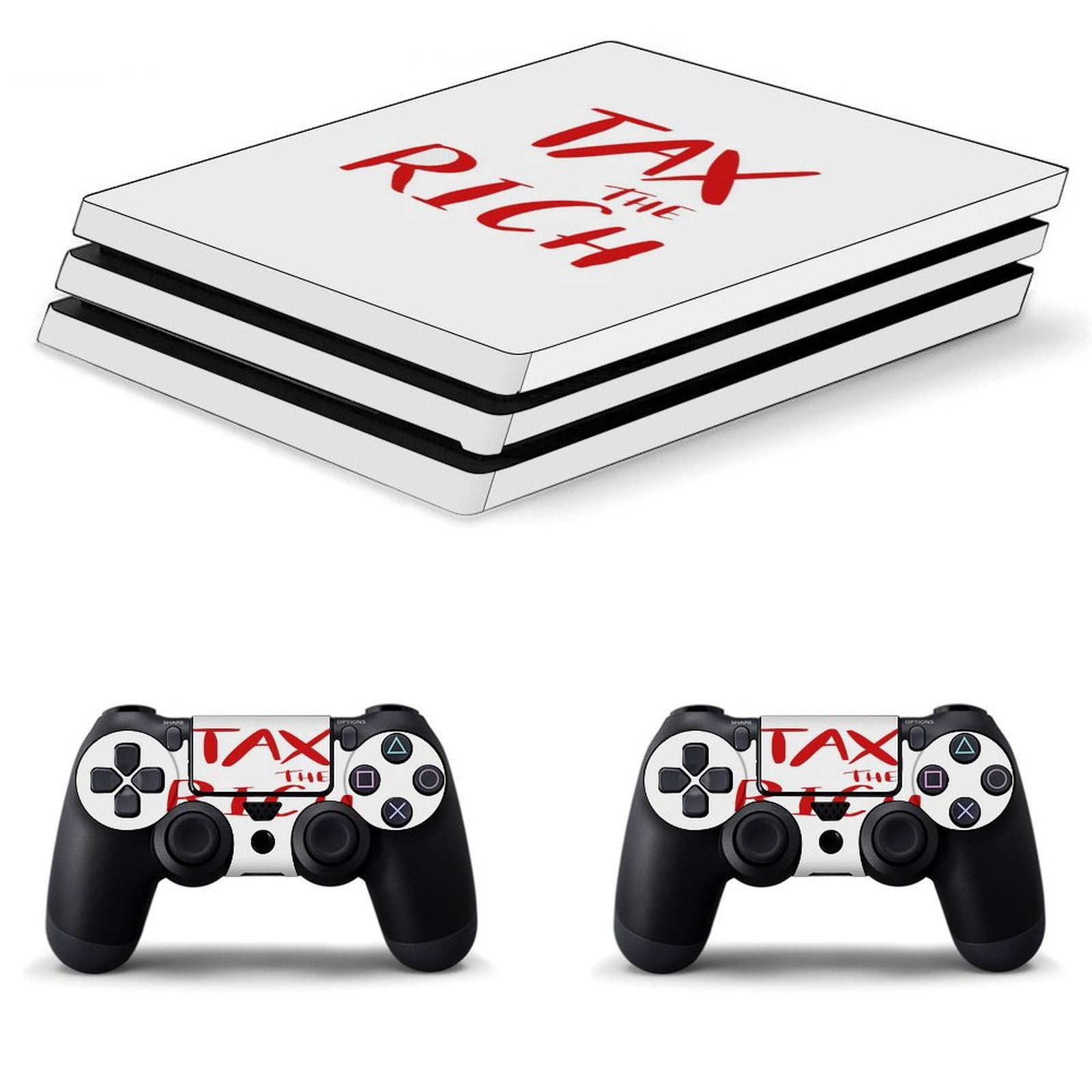TAX THE RICH RED LETTERING PS4/PS4 Pro/PS4 Slim Skin Sticker For ...