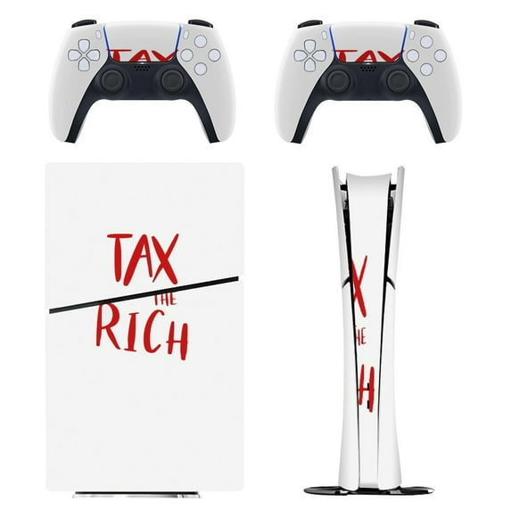 TAX THE RICH RED LETTERING PS5/PS5 Pro/PS5 Slim Digital Disc Skin ...