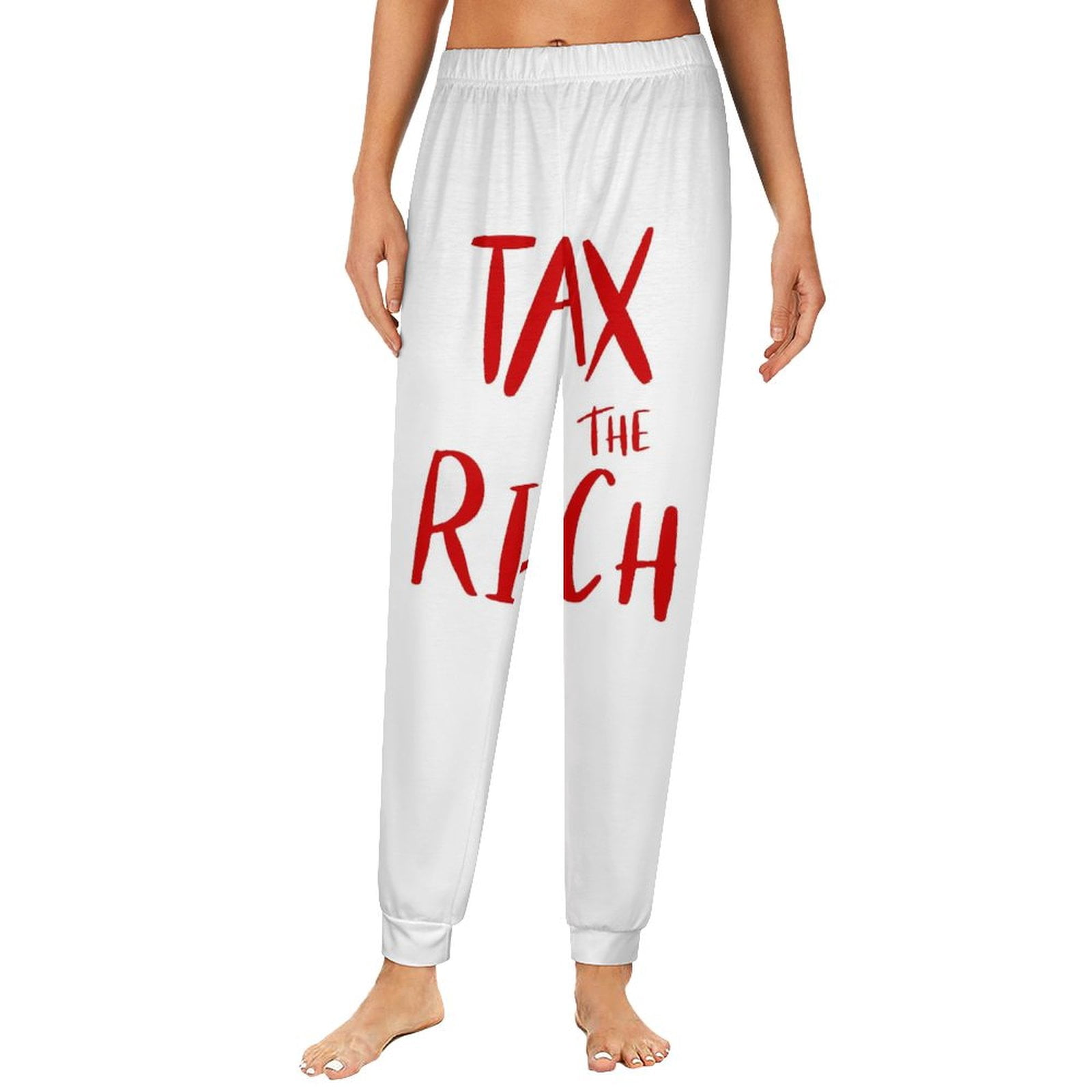 TAX THE RICH RED LETTERING Stylish Women's Pajamas Yoga Pants Beach ...