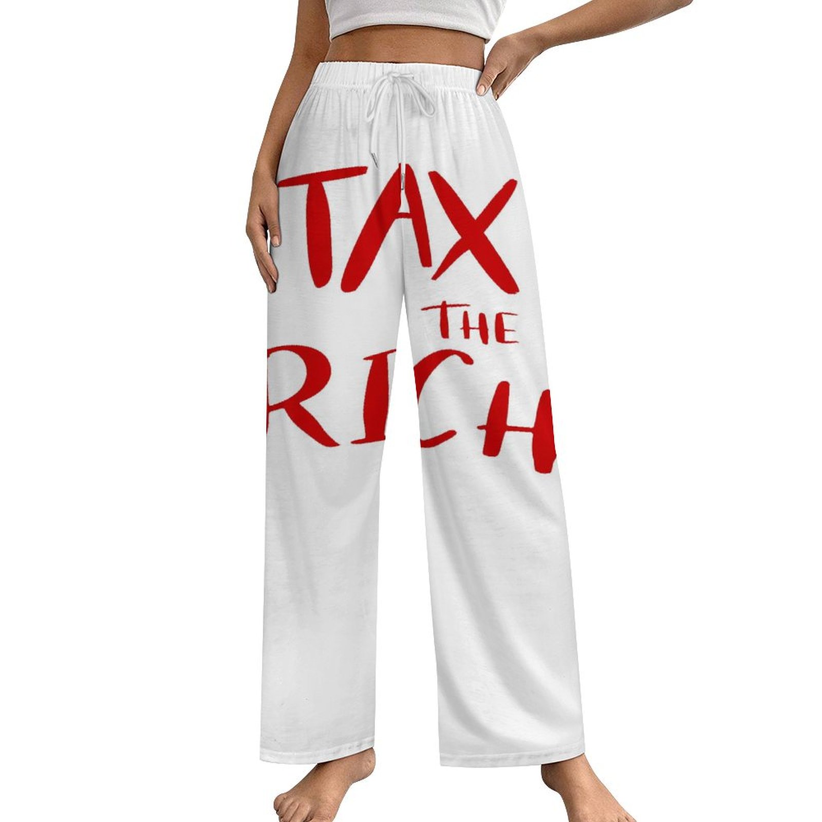 TAX THE RICH RED LETTERING Women's Pajamas Pajama Pants Women's ...