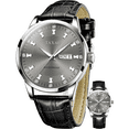 TAXAU Classic Watches For Men Grey Face Mens Watches With Day Date ...