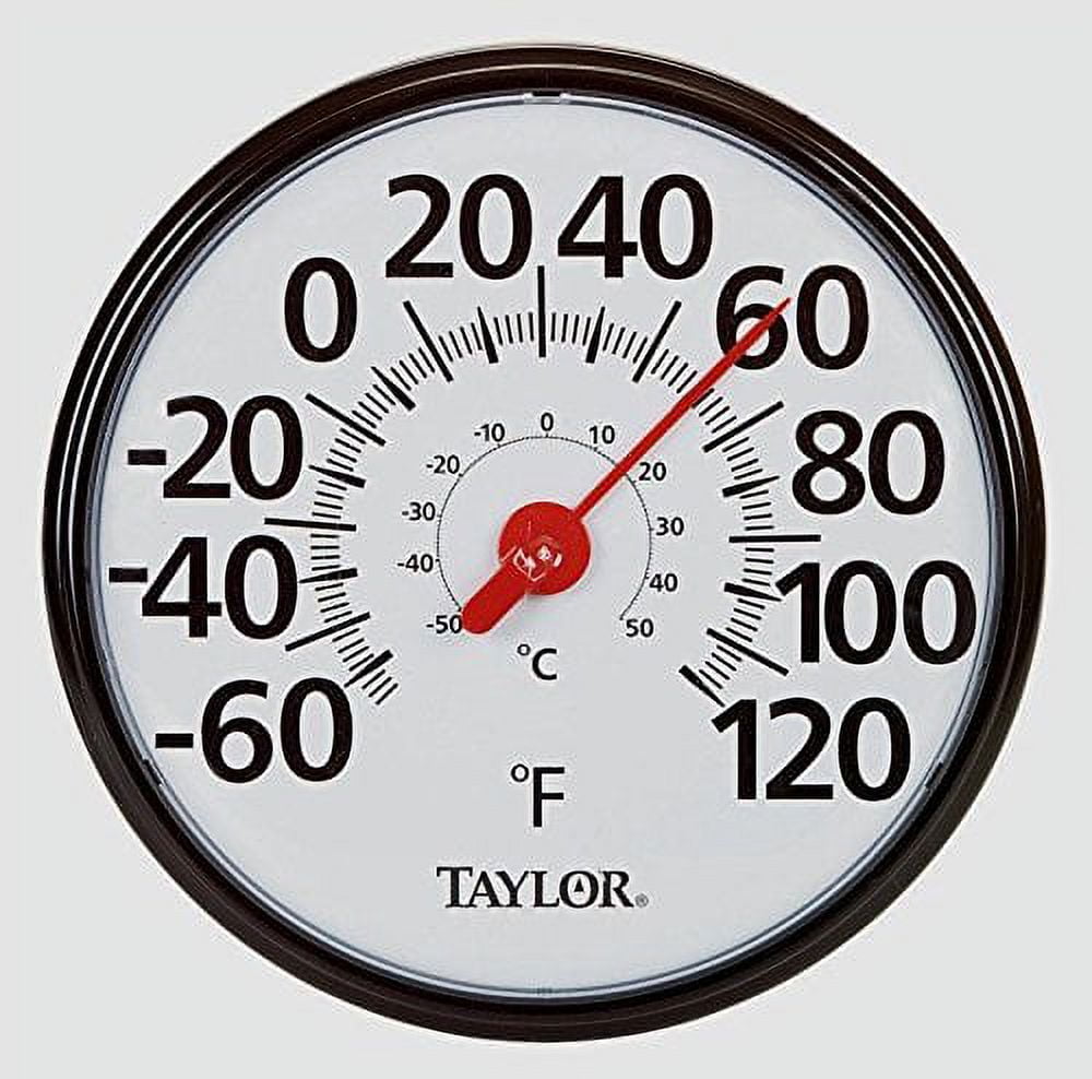 TAYLOR Large 13.5" EASY TO READ Indoor/Outdoor Temperature Dial ...