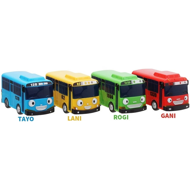 TAYO The Little Bus Toy Set - Special Mini Friends Series (Tayo, Lani, Rogi, Gani) - Walmart.com