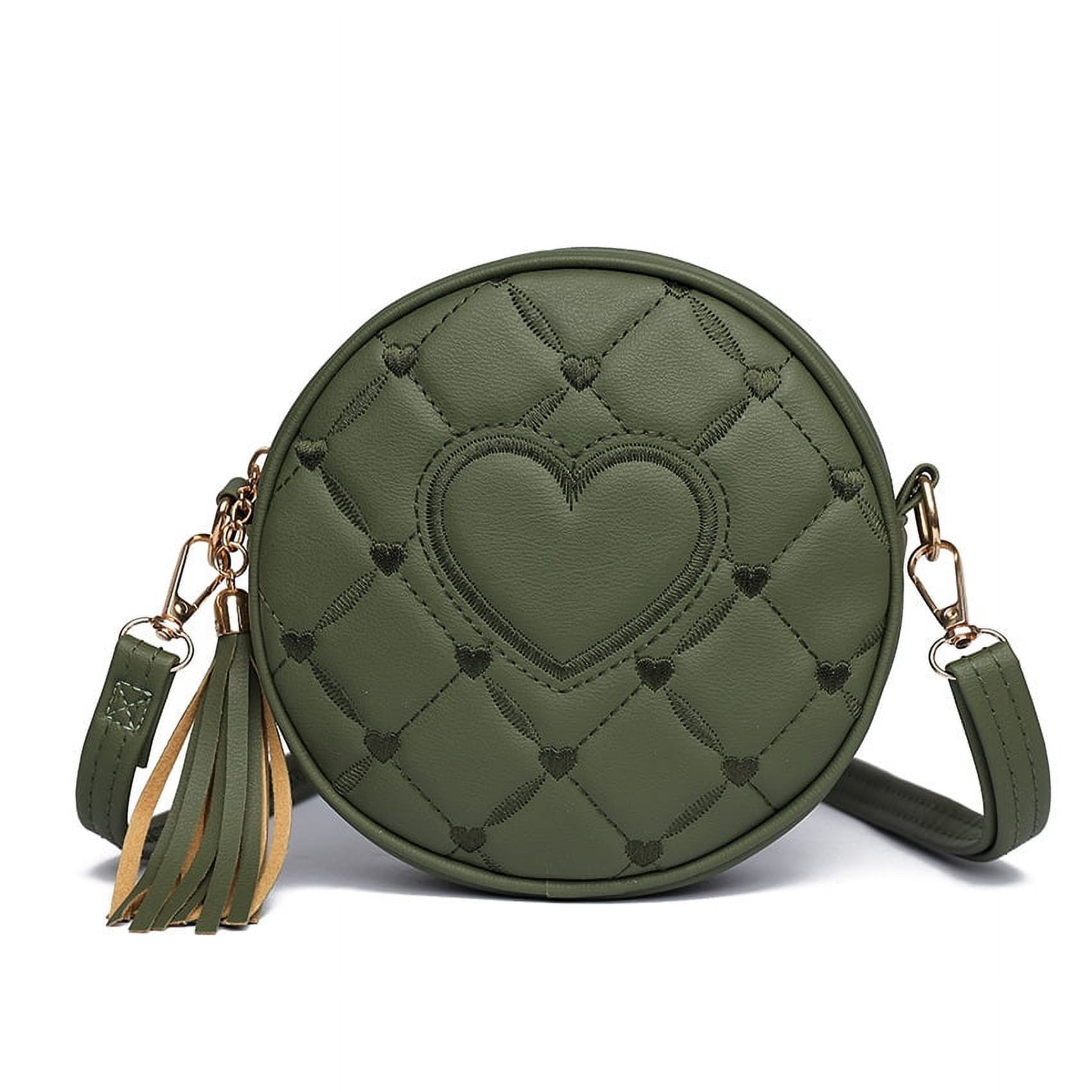 TAZAG Women's Small Round Bag Mini Fashion Crossbody Bag Love ...