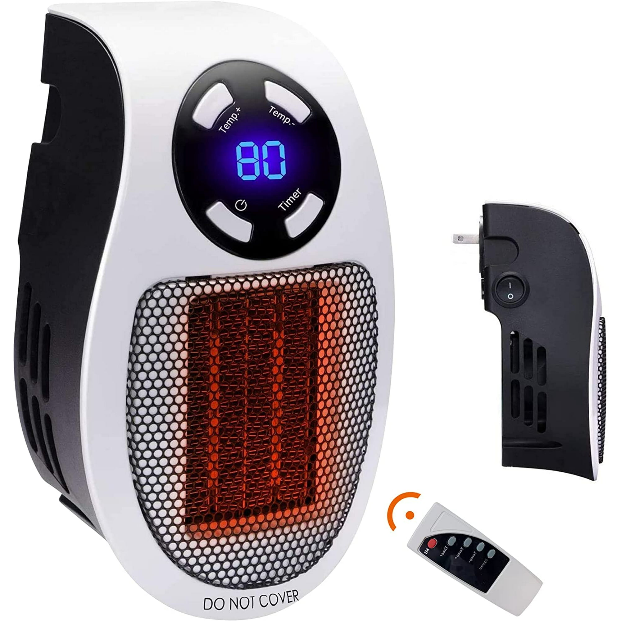 TAZEMAT Portable Electric Space Heater with Thermostat, Timer, and LED ...