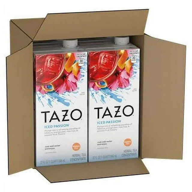 TAZO 32 fl. oz. Sweet Cold Passion Iced Herbal Tea Concentrate, 6-Pack ...