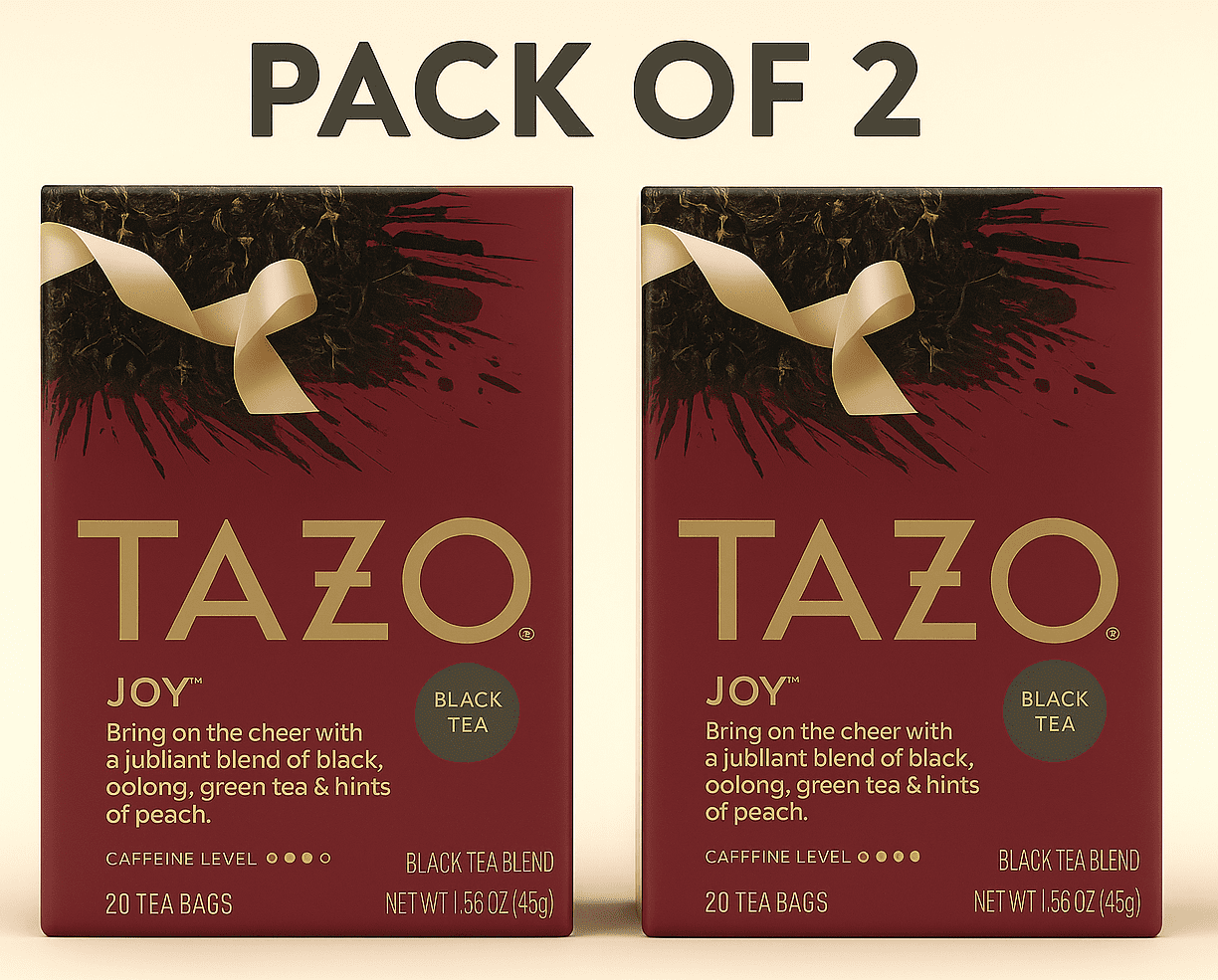 TAZO Joy Limited Edition Seasonal Black Tea Blend –20 Count Tea Bags (Pack of 2, 40 Total Bags ...