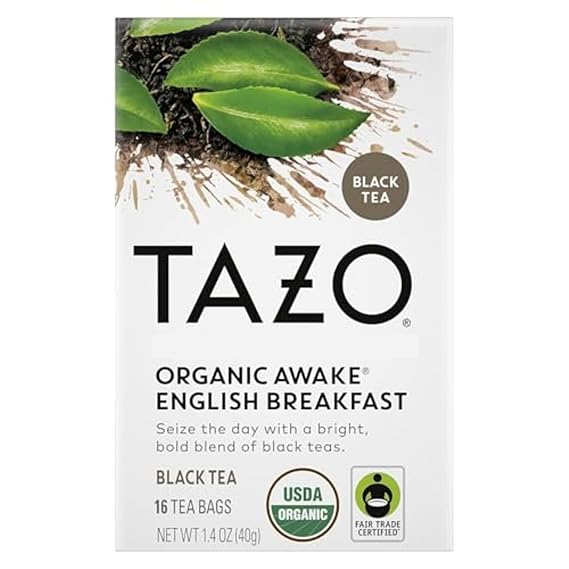 TAZO Organic Awake English Breakfast Black Tea, Black tea with Caffeine ...