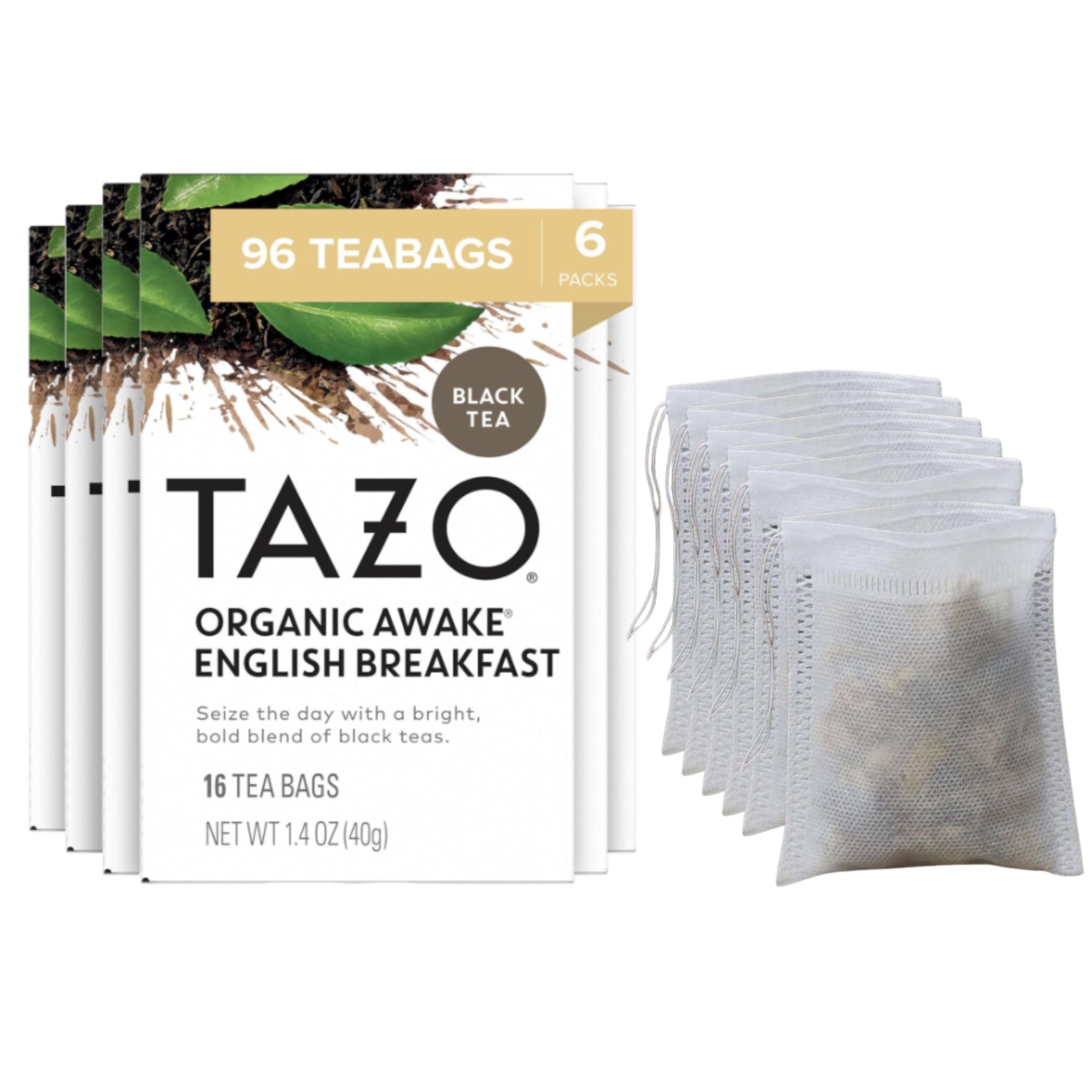 TAZO Regenerative Organic Black Tea, Awake English Breakfast, 16 bags ...