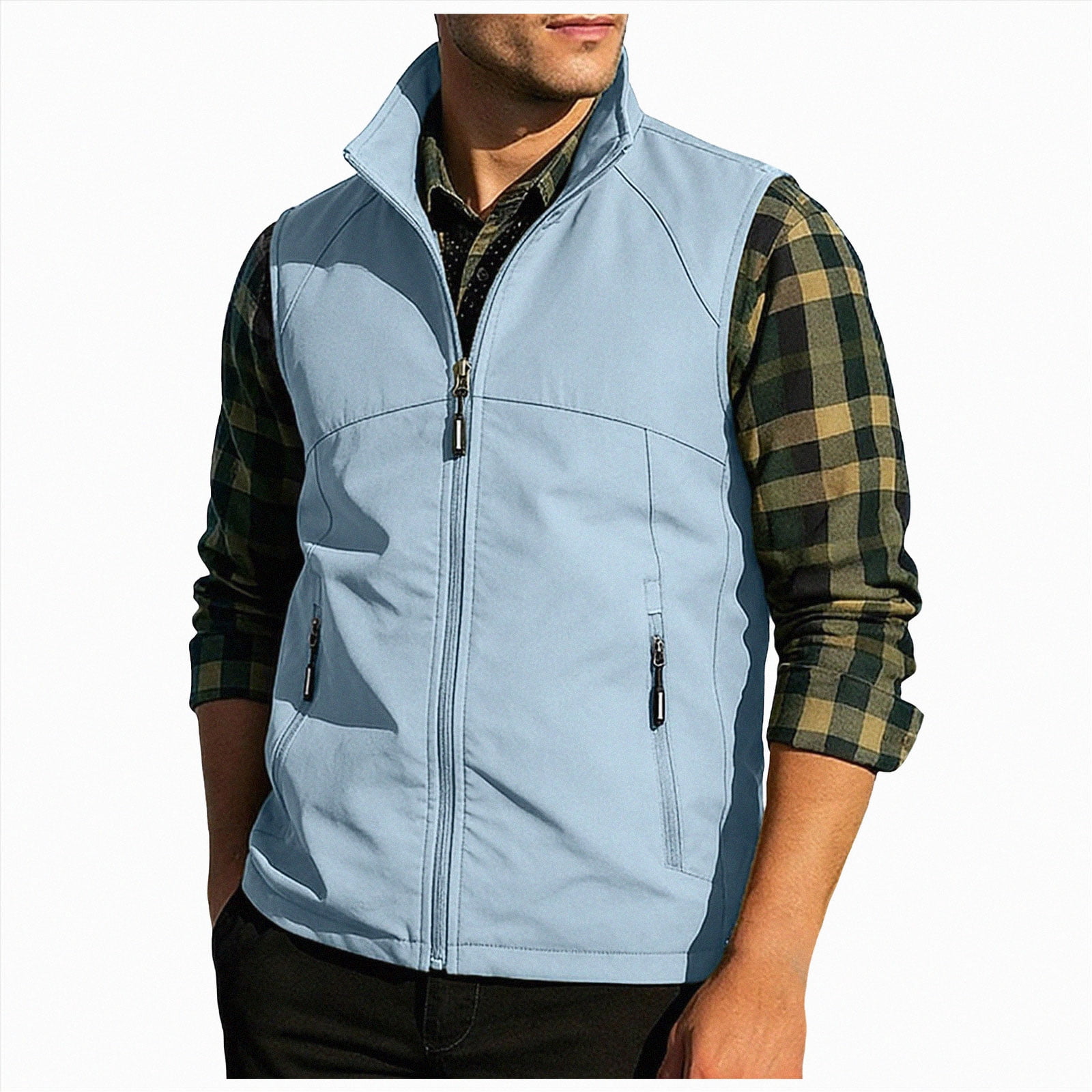 TAmten Men's Vest Outerwear with Multi Pockets Windproof Sleeveless ...