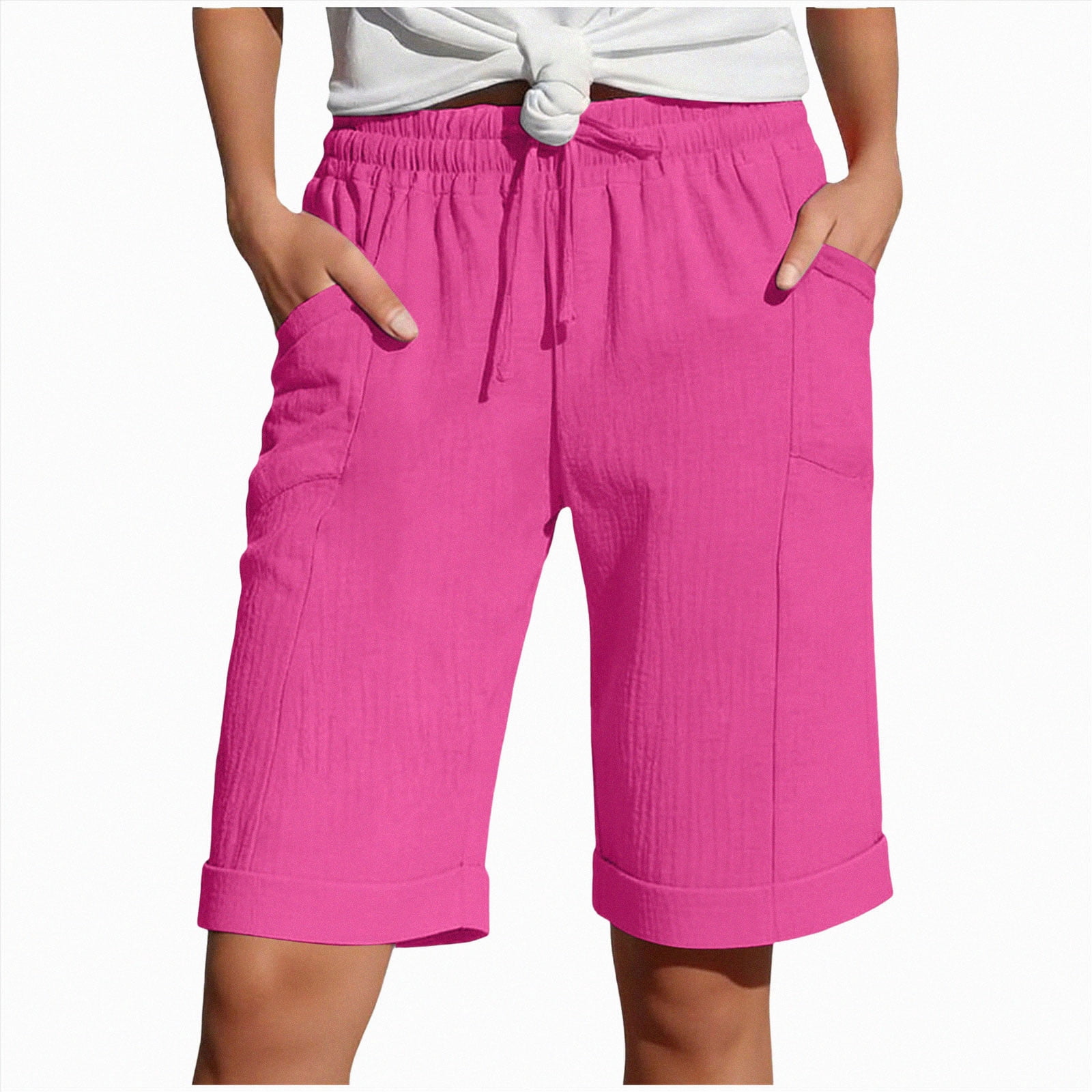 TAmten Womens Drawstring Shorts Summer Elastic Waist Casual Lightweight ...
