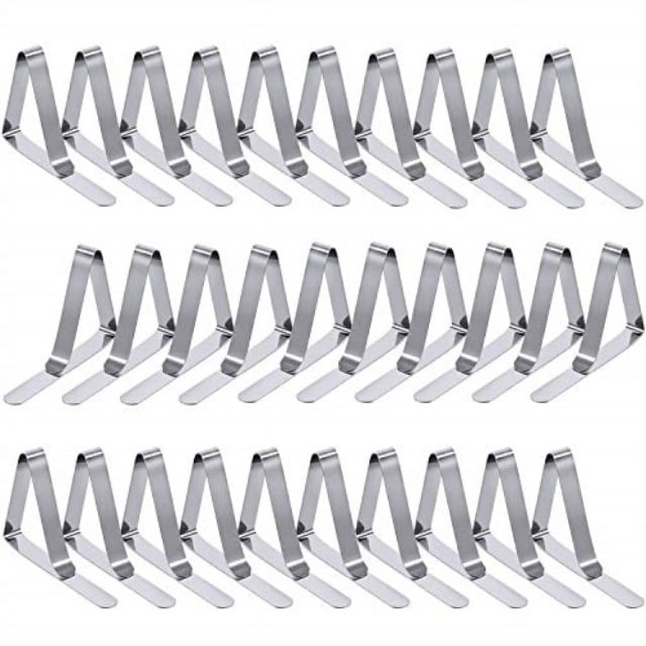 TAntrix Tablecloth Clips 30 Packs Picnic Table Clips Flexible Stainless ...