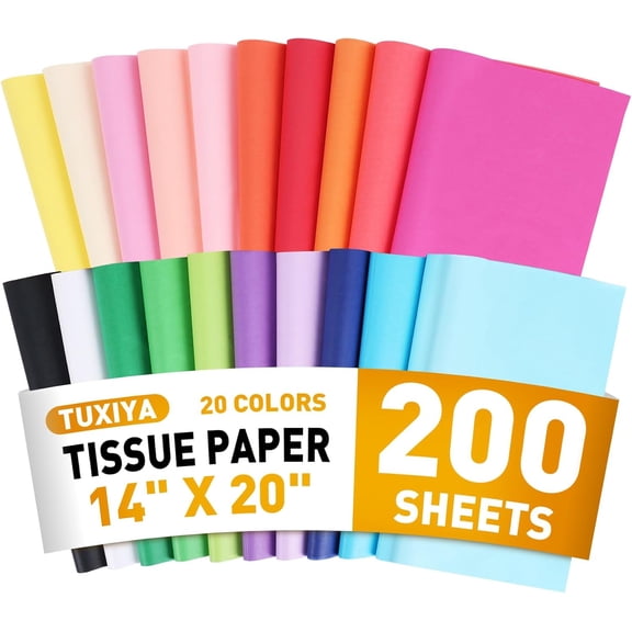 200 Sheets Tissue Paper 20 Colors 14