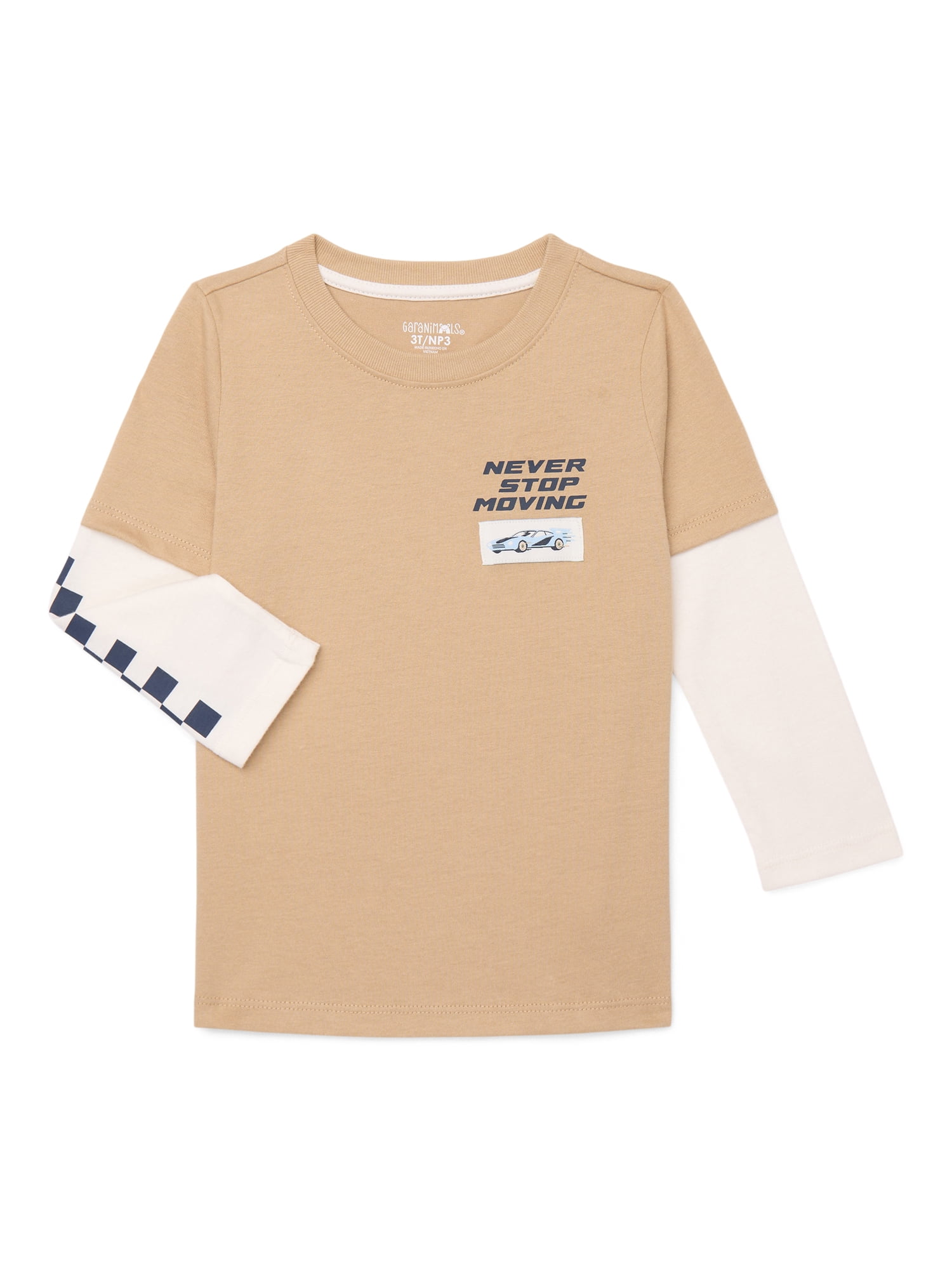 Garanimals Toddler Boys Layered Graphic Tee with Long Sleeves, Sizes ...