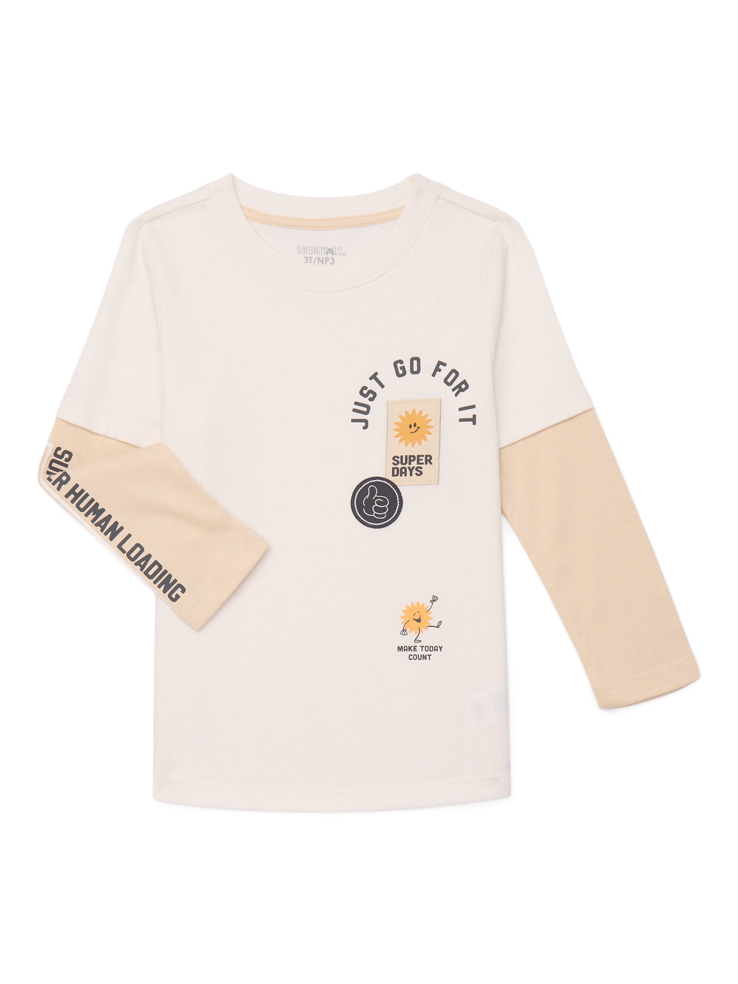 Garanimals Toddler Boys Layered Graphic Tee with Long Sleeves, Sizes ...