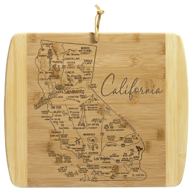 TB Home California State Bamboo Wood Cutting Board and Charcuterie ...