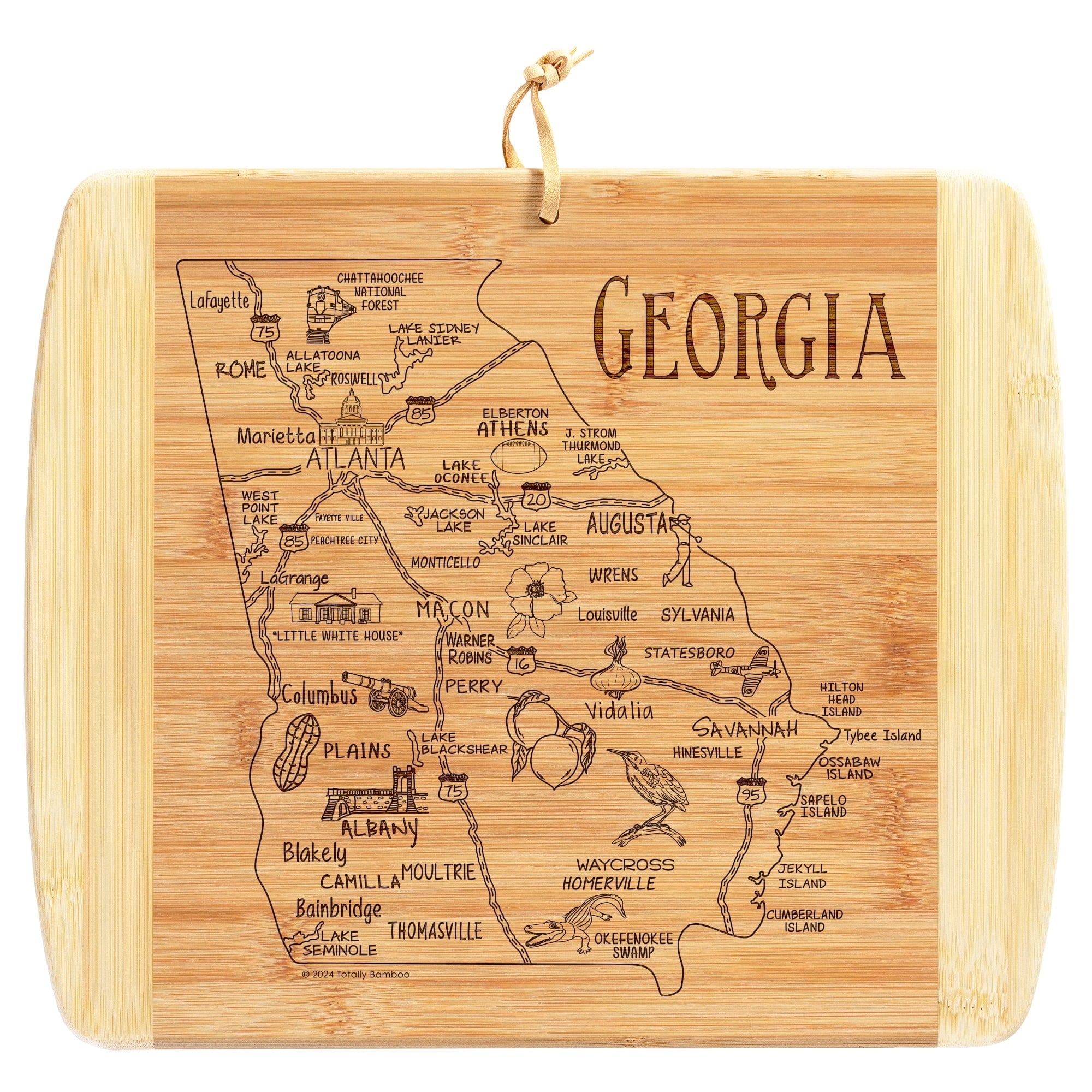 TB Home Georgia State Cutting Board and Charcuterie Serving Platter, 13 ...