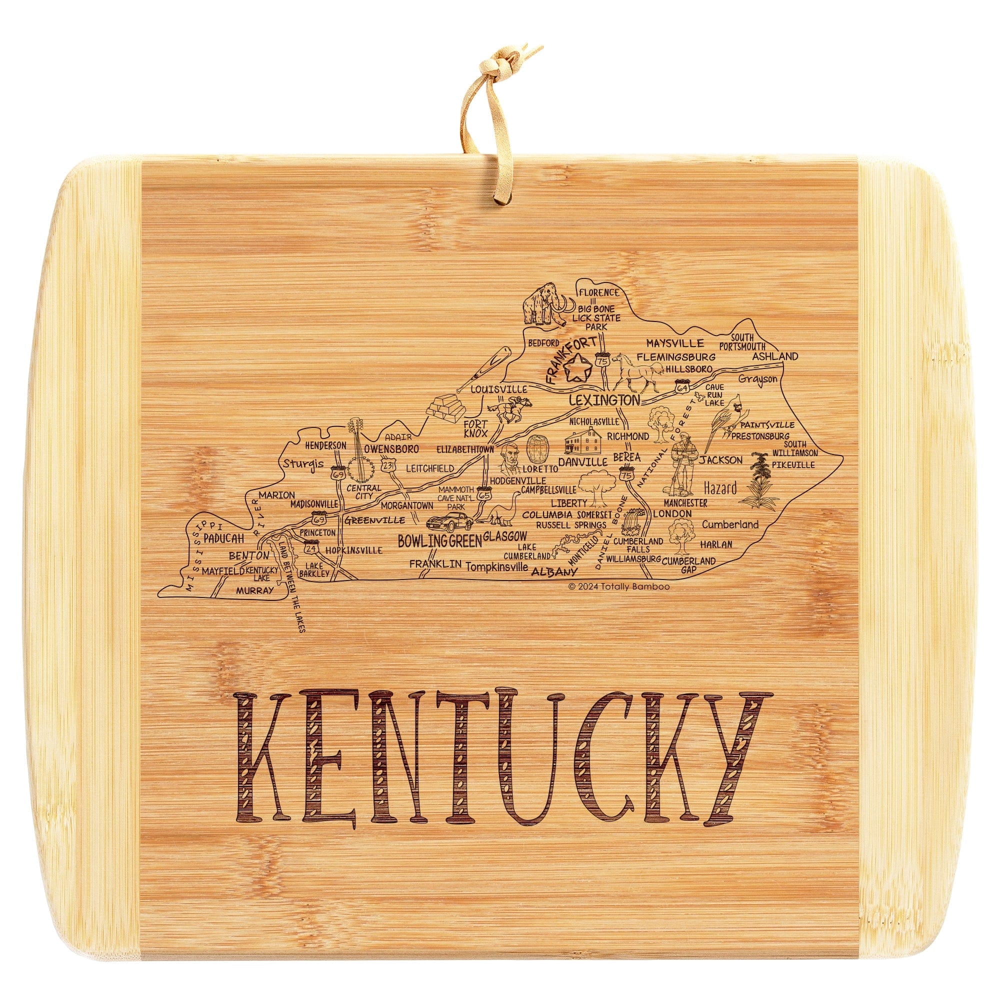 TB Home Kentucky State Cutting Board and Charcuterie Serving Platter ...