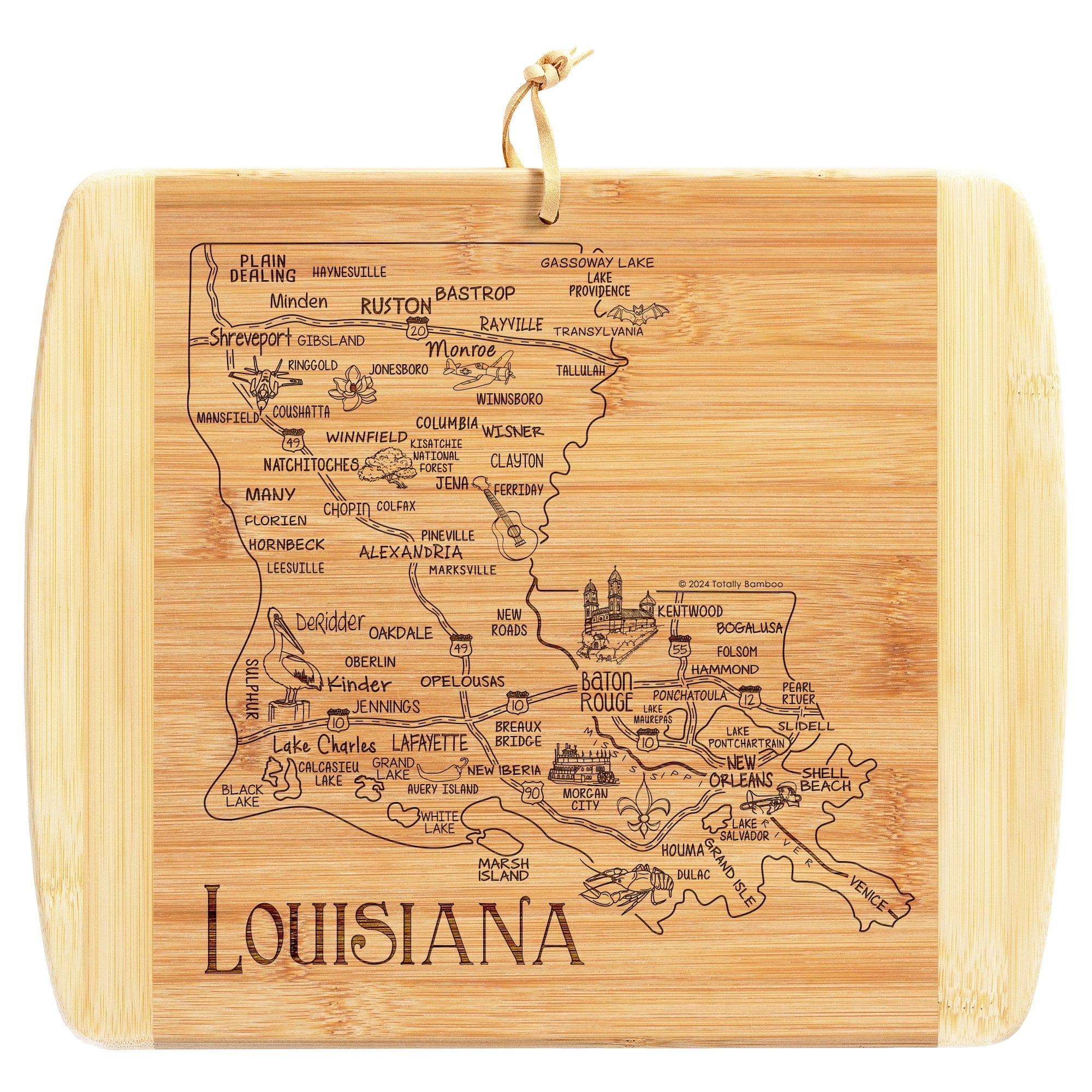 TB Home Louisiana State Cutting Board and Charcuterie Serving Platter ...