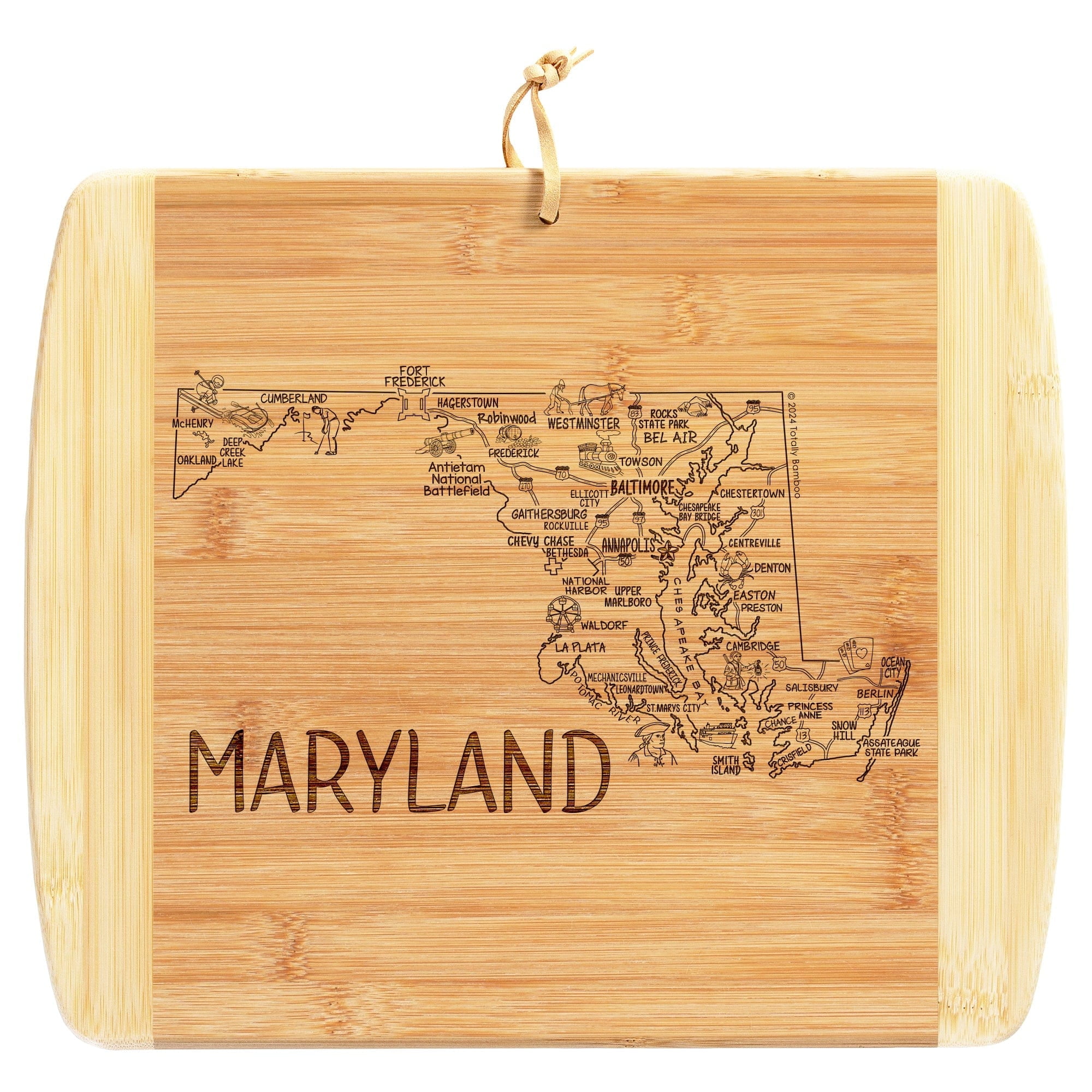 TB Home Maryland State Cutting Board and Charcuterie Serving Platter ...