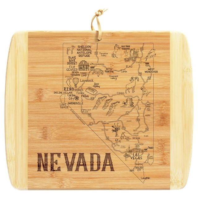 TB Home Nevada State Cutting Board and Charcuterie Serving Platter, 13 ...