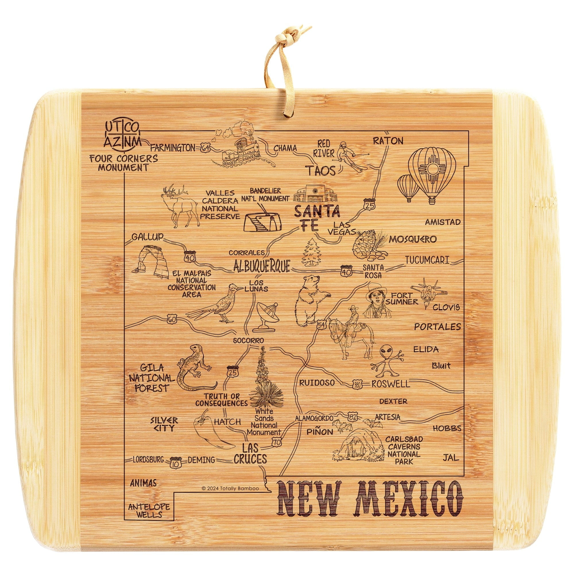 TB Home New Mexico State Cutting Board and Charcuterie Serving Platter ...