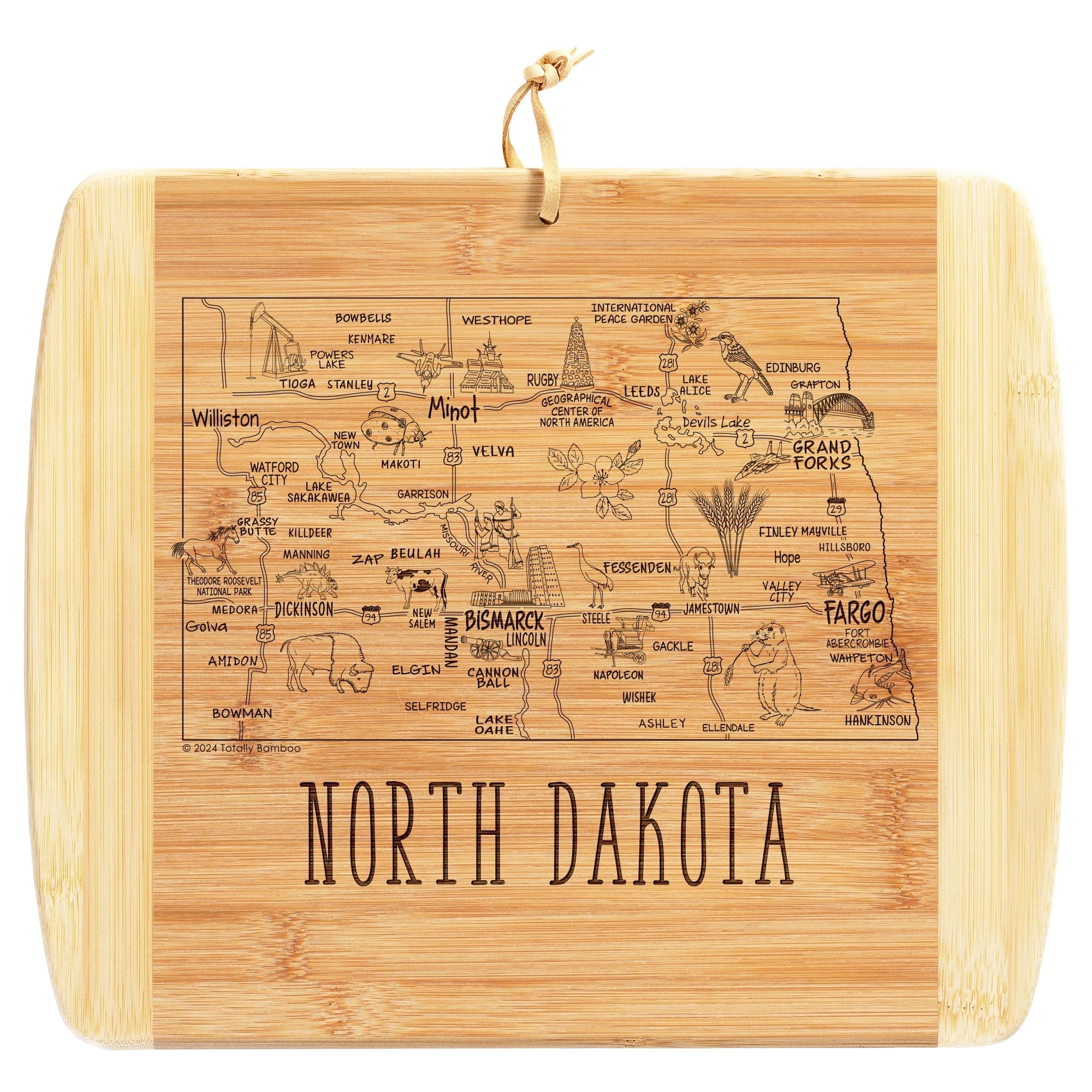 TB Home North Dakota State Cutting Board and Charcuterie Serving ...