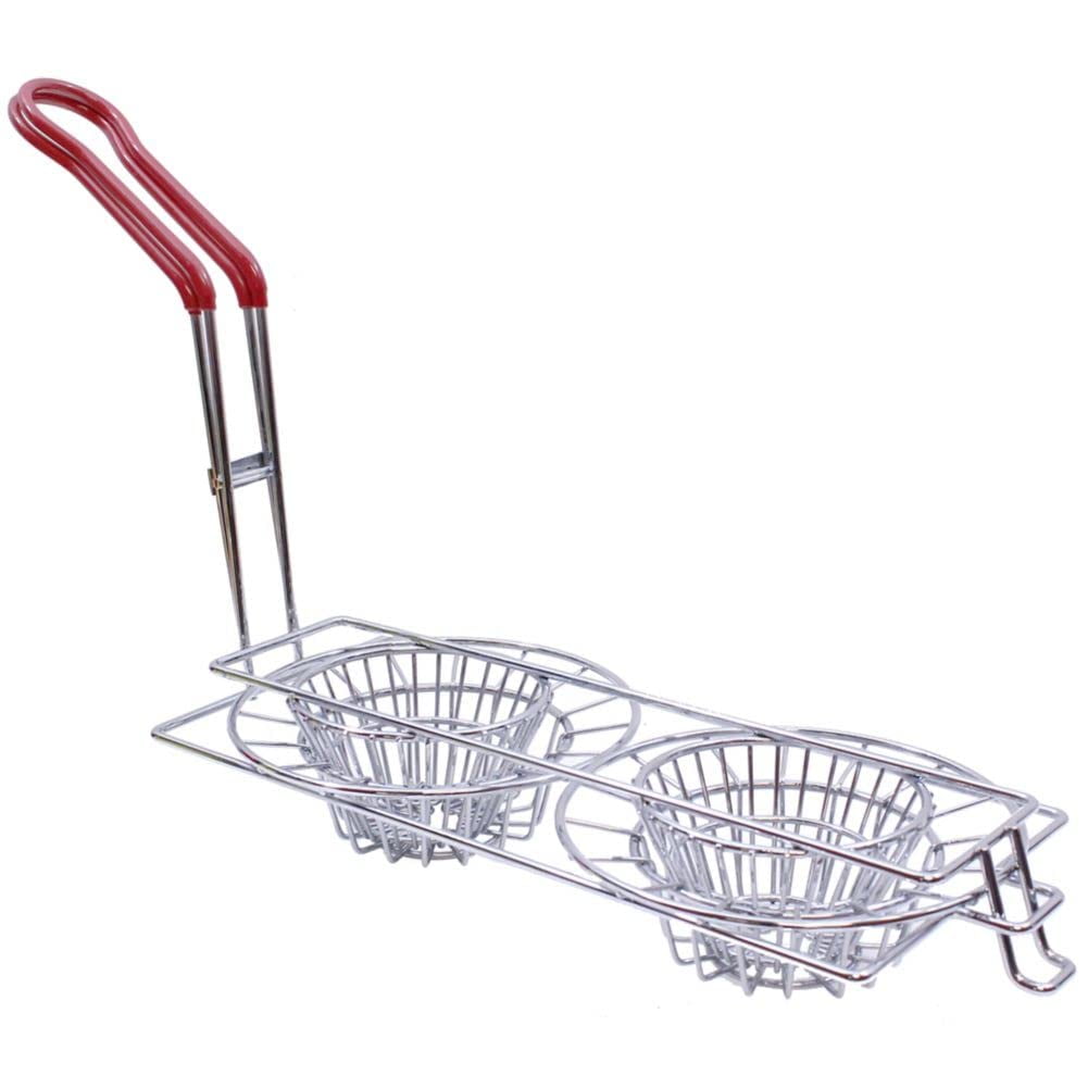 TB24039 Double Taco Cups Fry Basket, 8”, Hand wash , Stainless Steel ...