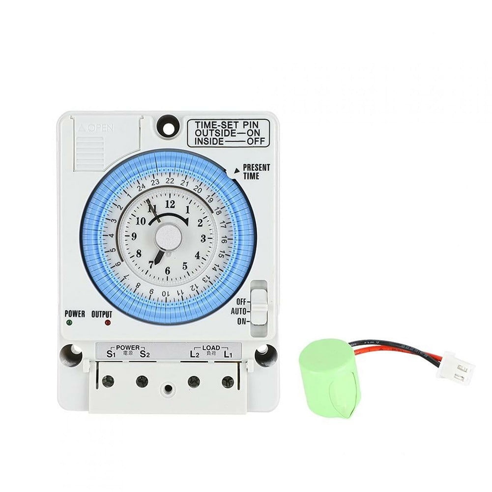 TB35-N 24-Hour Mini Mechanical Timing Switch Indoor/Outdoor Timer ...