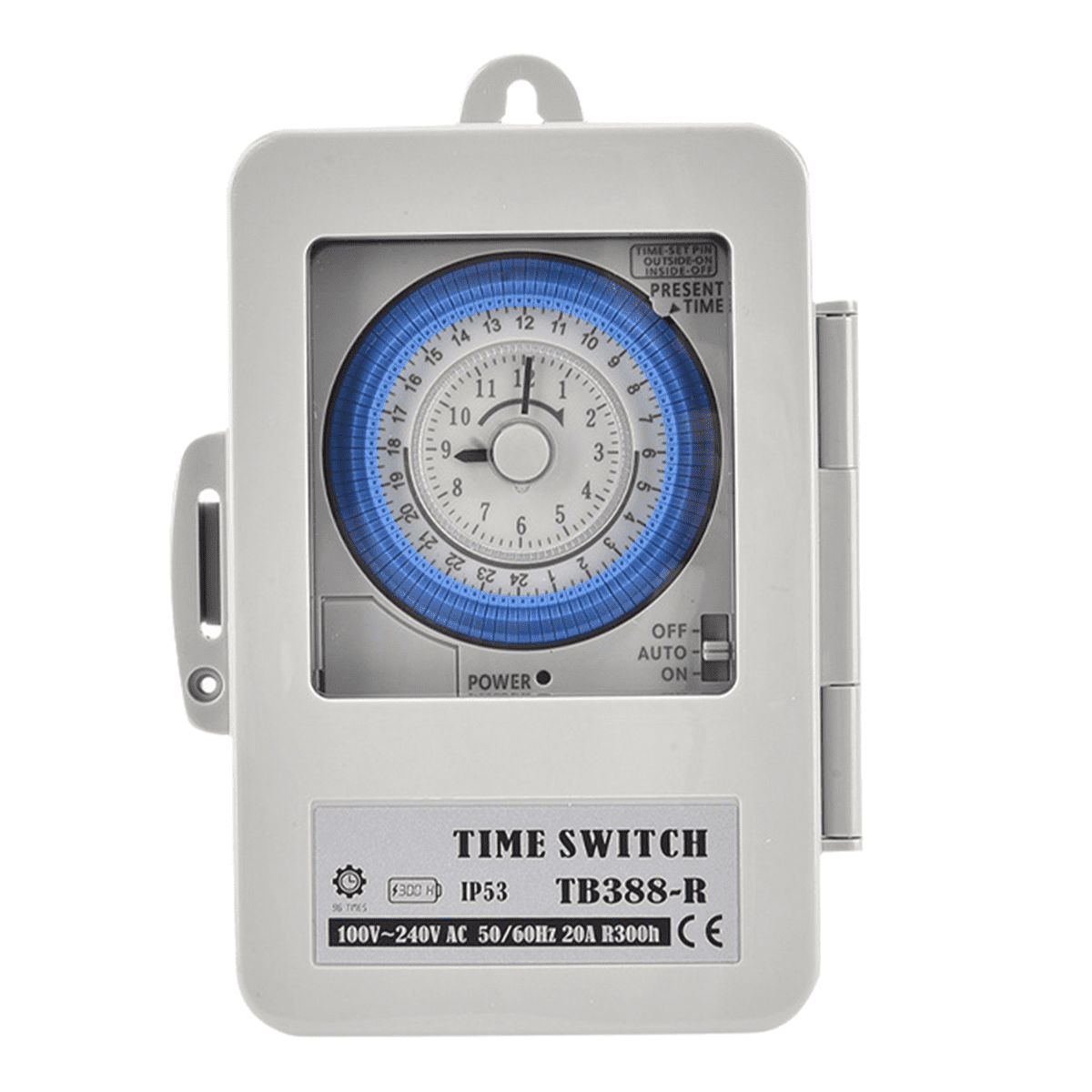 TB388R Mechanical 24 Hours Timer Switch IP53 Programmable Electrical Timer Switch Box AC100-240V ...